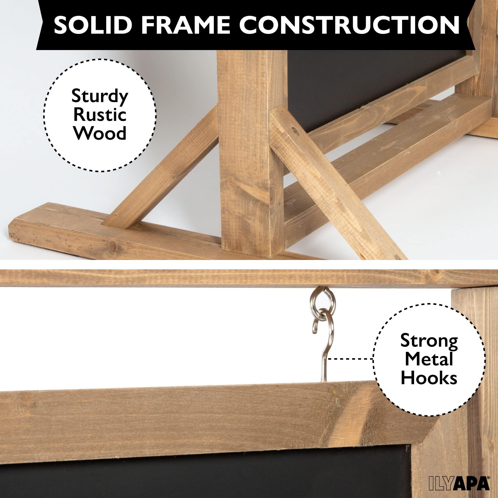 Snapklik.com : Ilyapa Rustic Double Sided Swinging Chalkboard Sidewalk ...