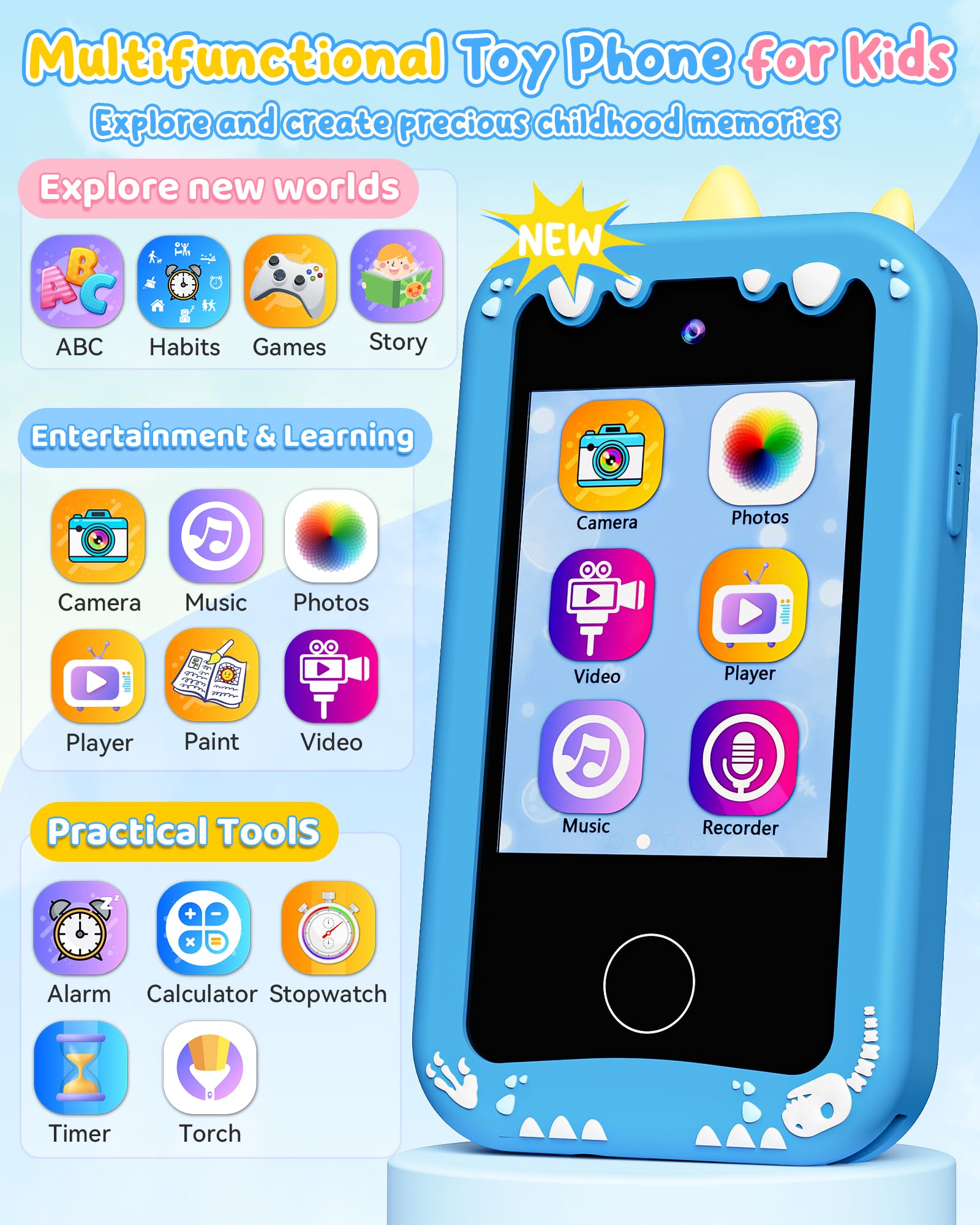 Snapklik.com : Kids Toy Phone, Upgraded Toddler Phones