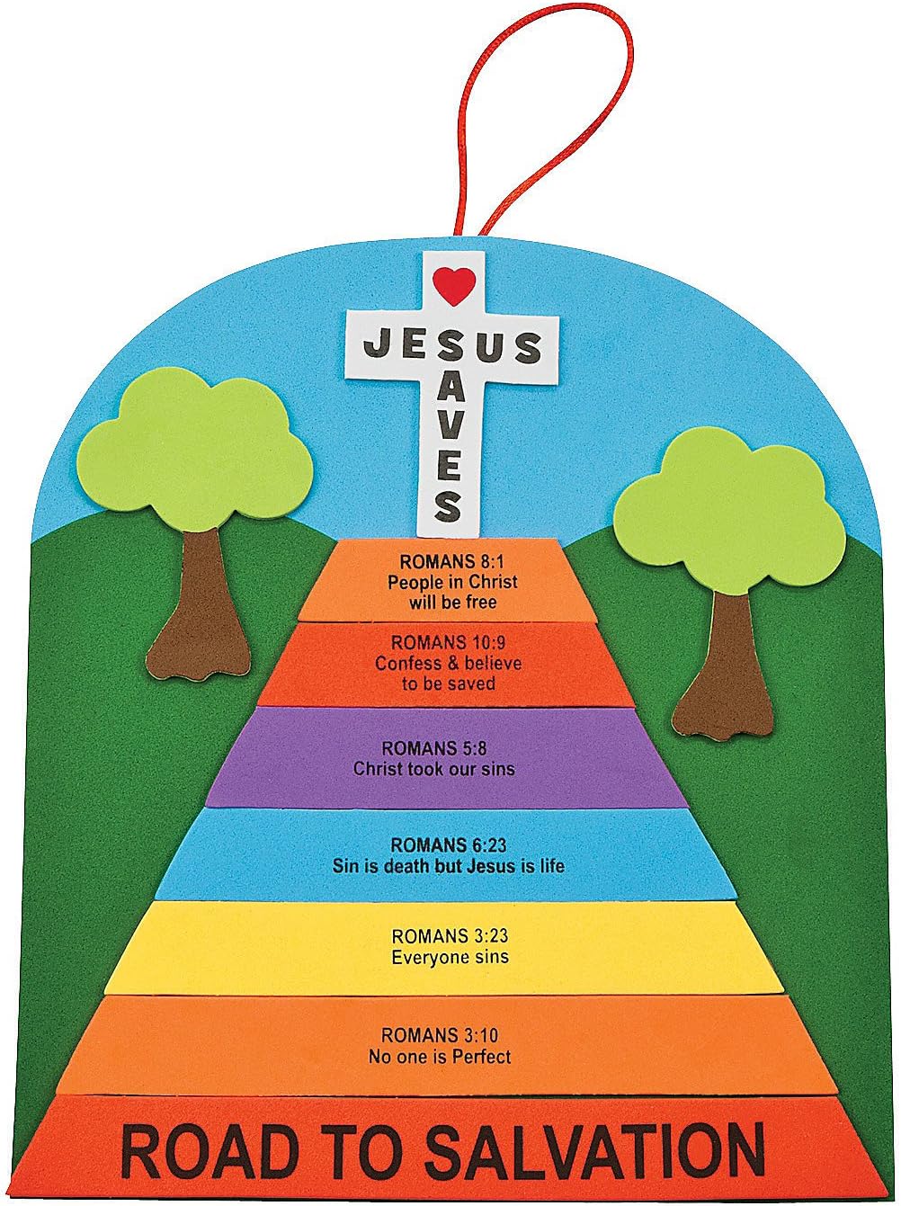 Amazon.com: Fun Express Romans Road Sign Craft Kit - DIY Religious ...