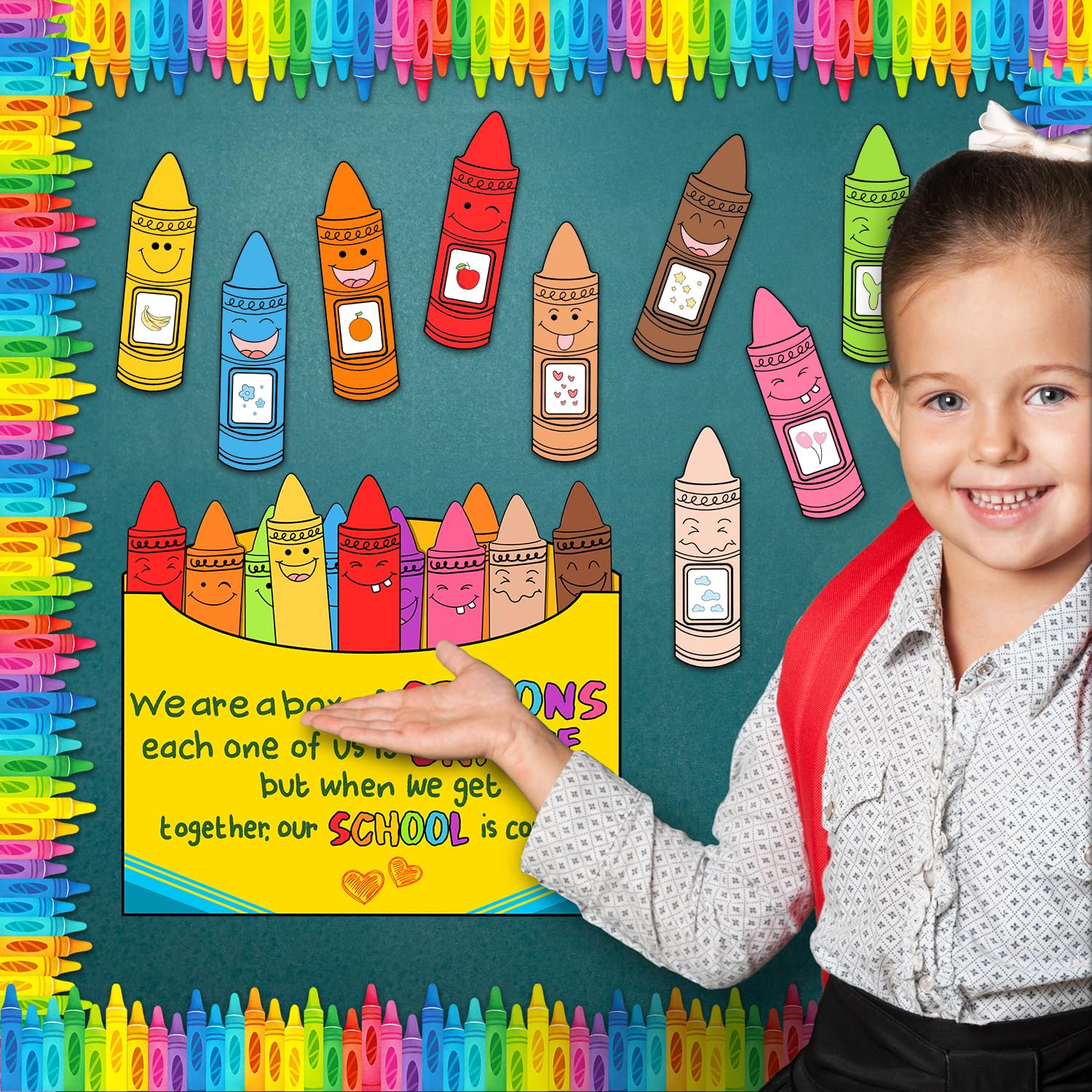 Crayons Bulletin Board Border
