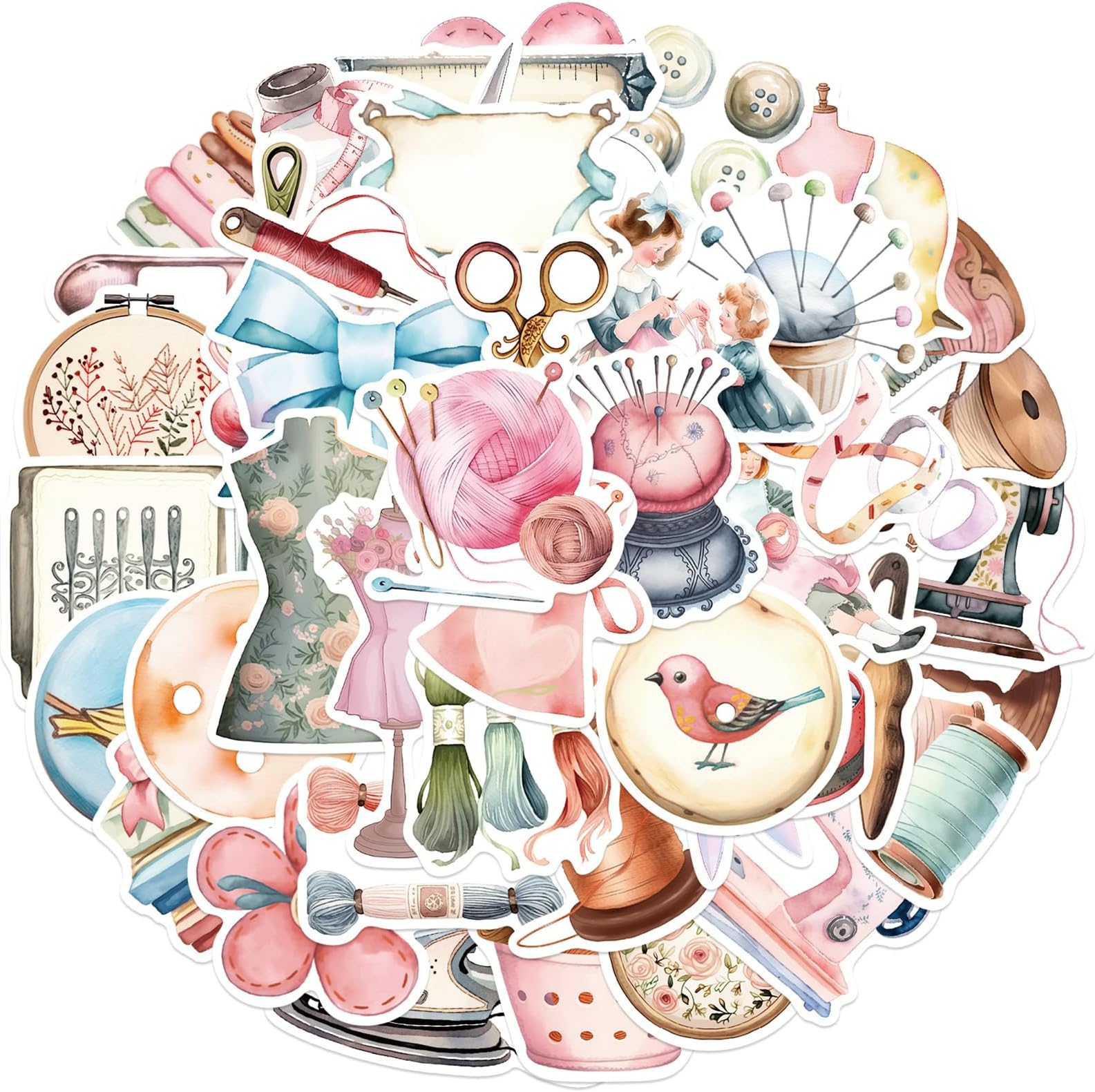 Amazon.com: Sewing Planner Stickers, 120 Clear Sewing Machine Craft ...