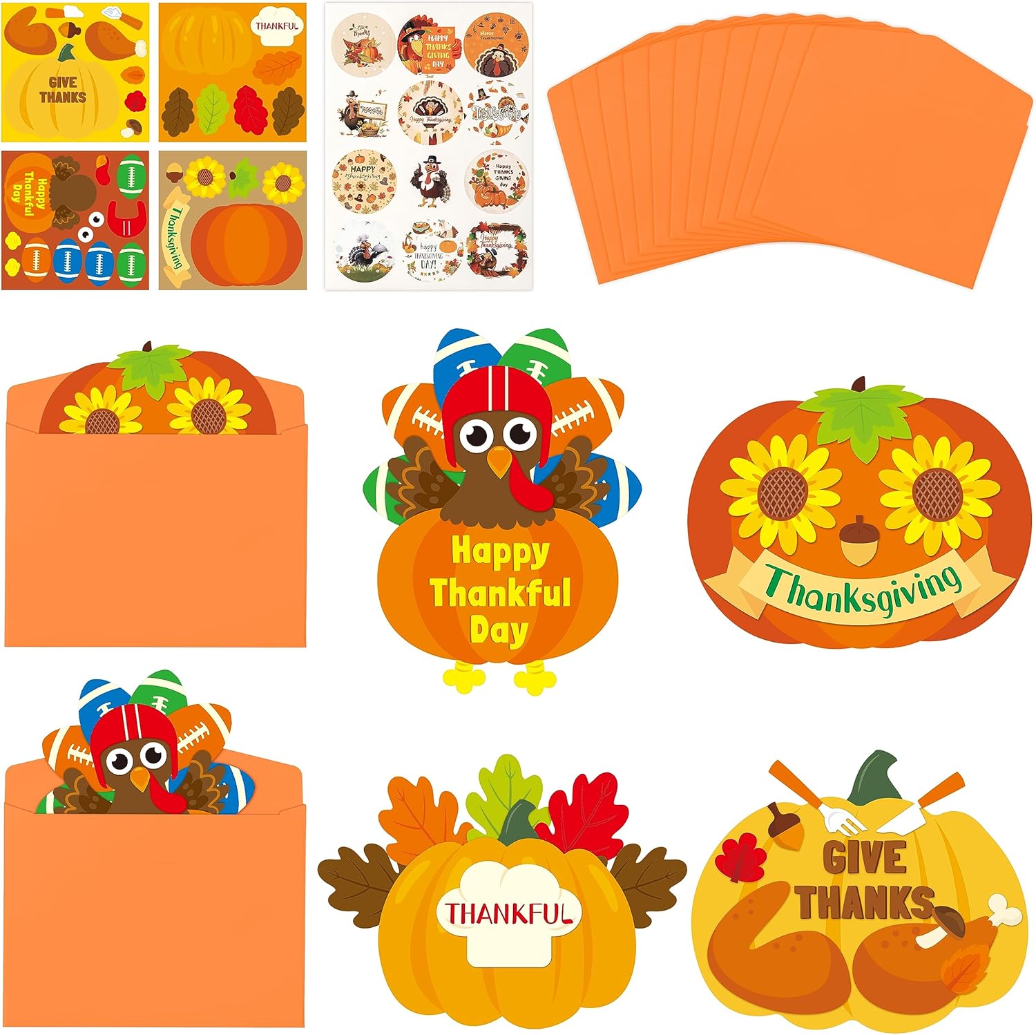 Amazon.com: CY2SIDE 24PCS Thanksgiving Thankful Cards Craft Kit for ...