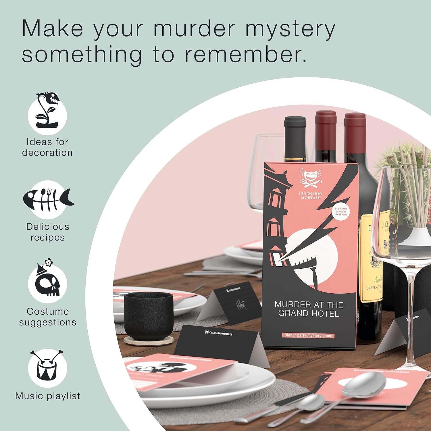 Culinario Mortale Murder at The Grand Hotel – Un moderno juego de cena ...