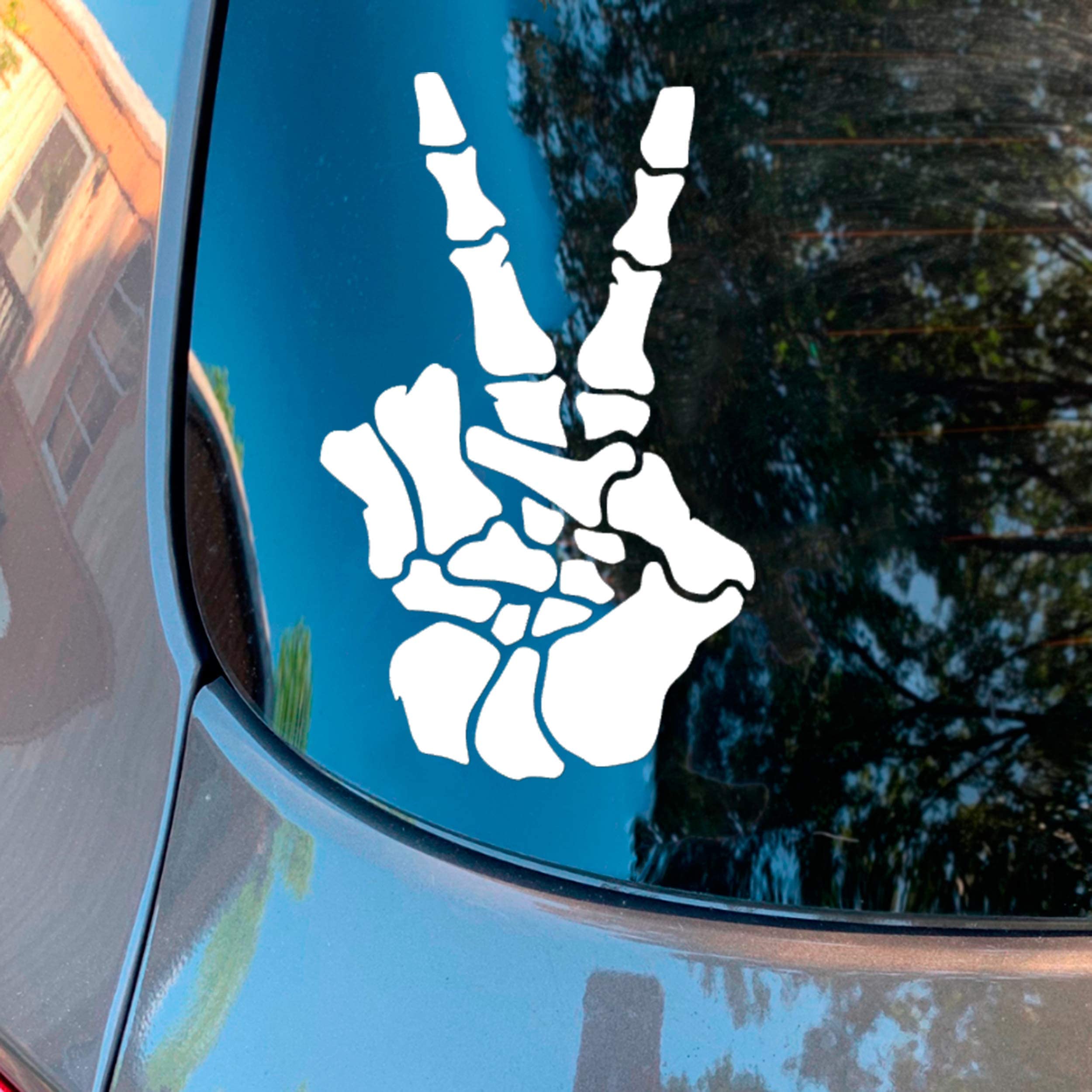 Peace Sign Hand Funny Vinyl Decal Sticker Car Window