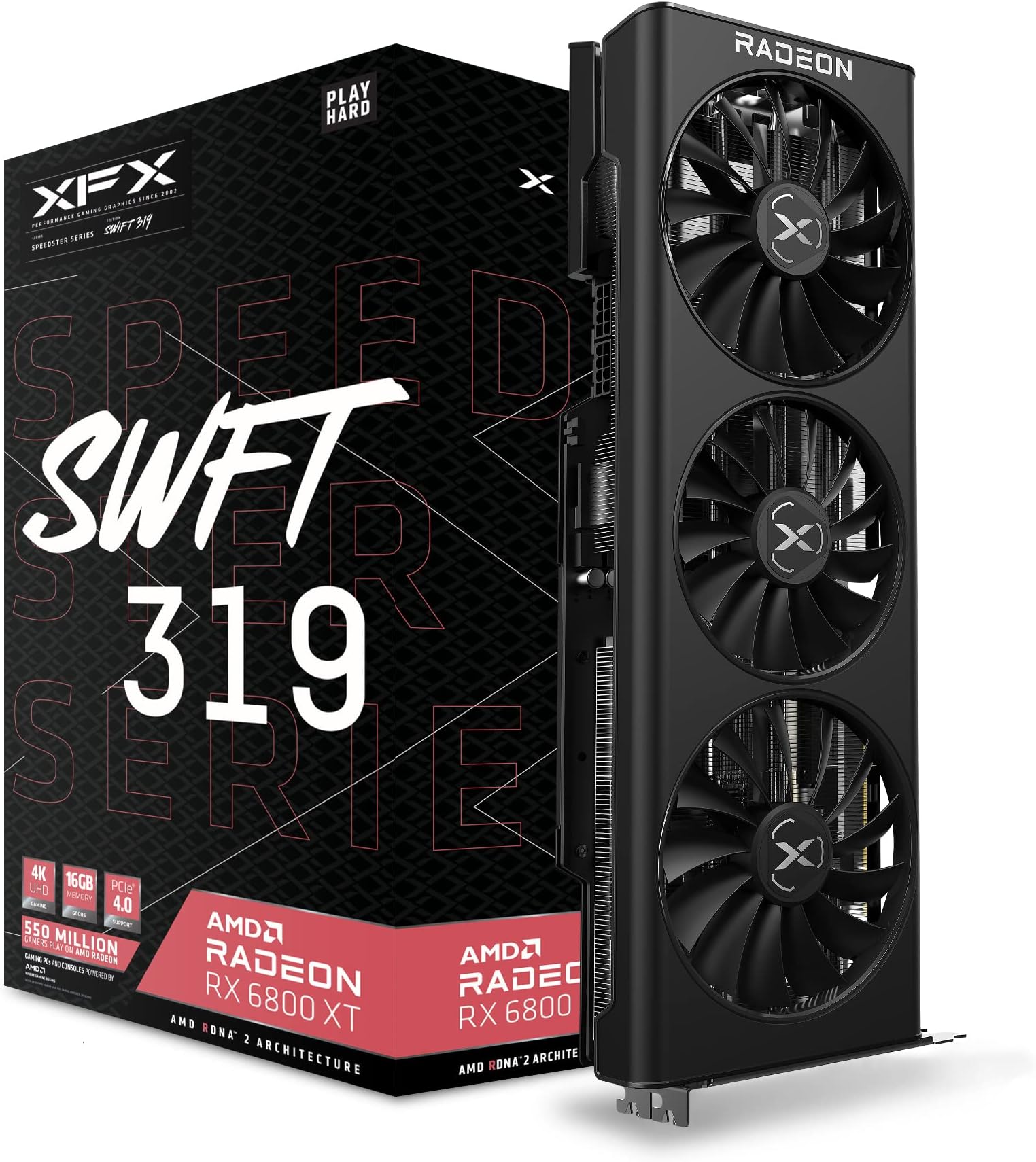 XFX AMD Radeon RX 6750 XT Core Tarjeta gráfica para Juegos con 12 GB ...