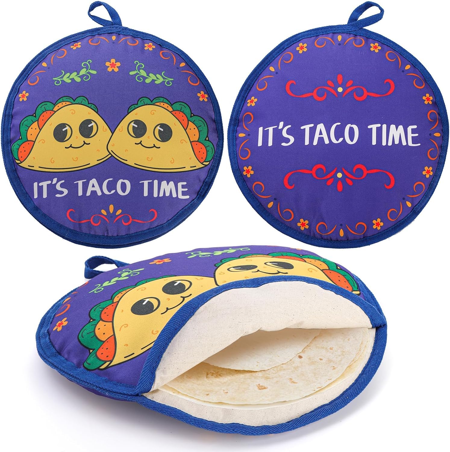 Amazon.com: Youeon 3 Pack 12 Inch Tortilla Warmer Pouch, Insulated ...