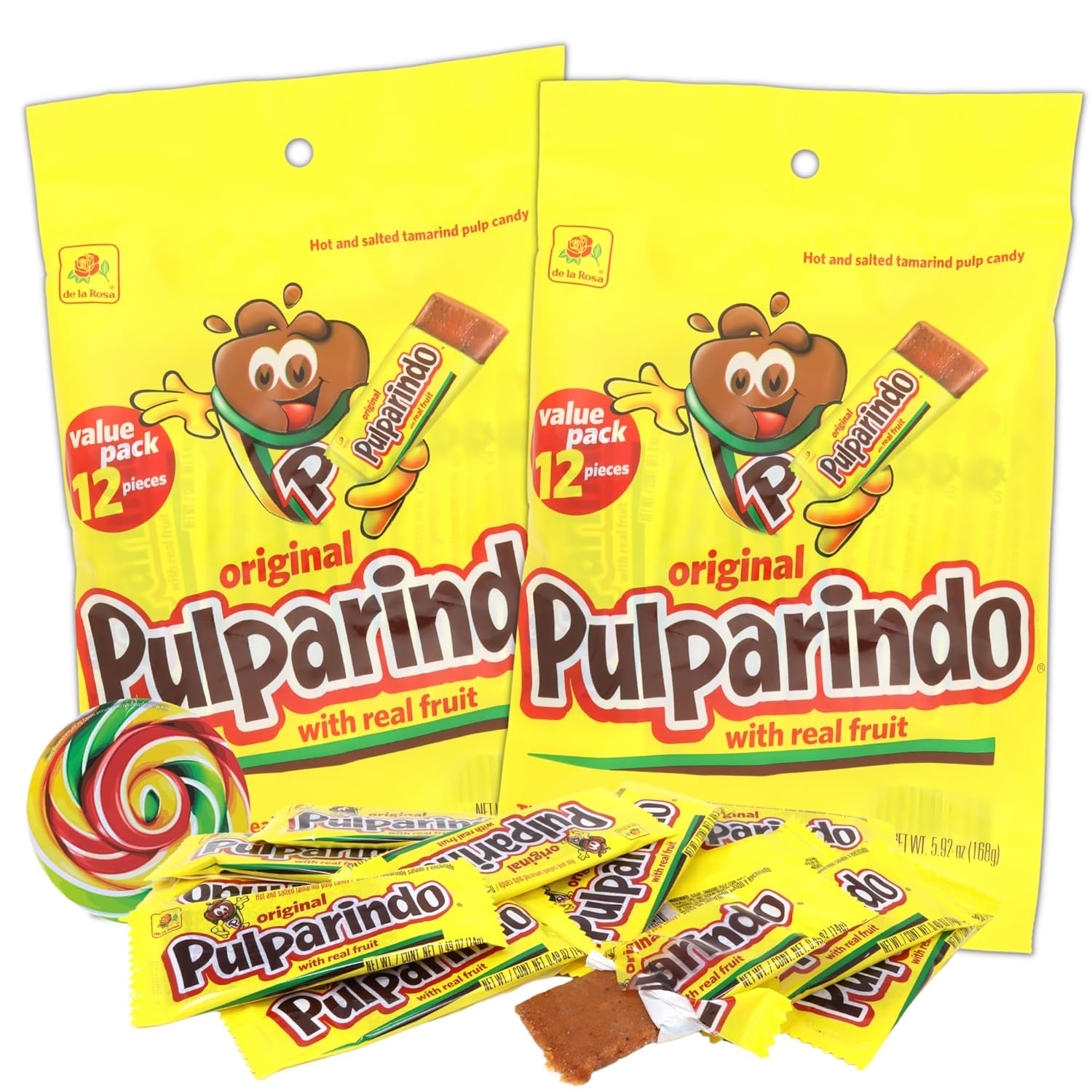 Amazon.com: Needzo Pulparindo Mexican Candy, Spicy Tamarind Flavored Chewy Candies, 12 ...