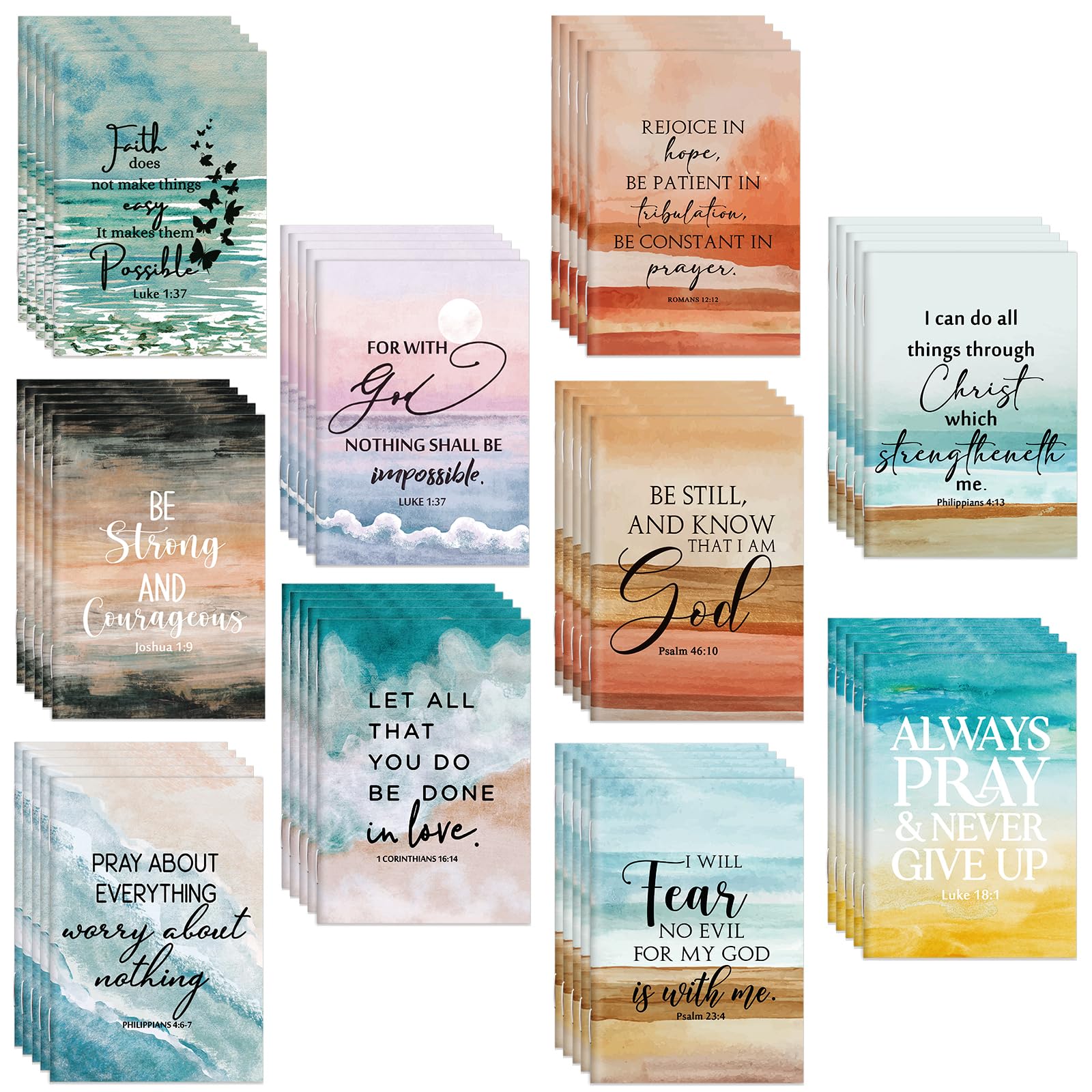 Amazon.com: Kosiz 30 Pcs Christian Gift Bulk Mini Bible Verse Notepads ...