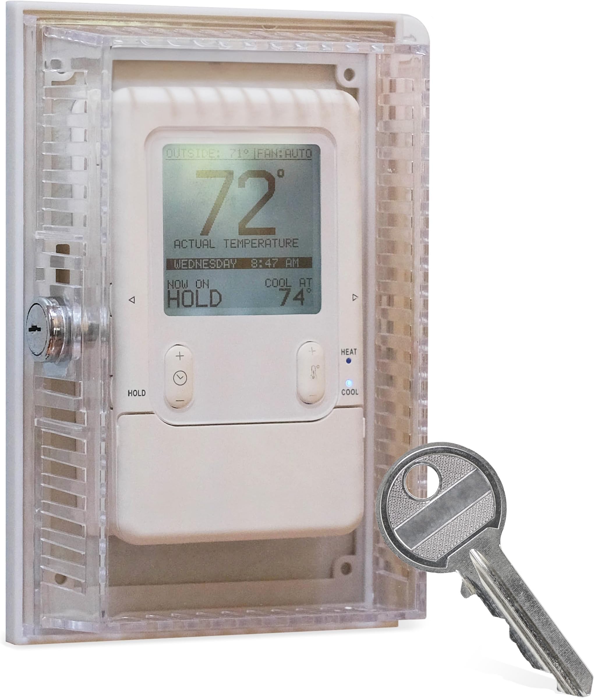 BISupply AC Thermostat Lock Box with Key - Air Condition Control Wall ...