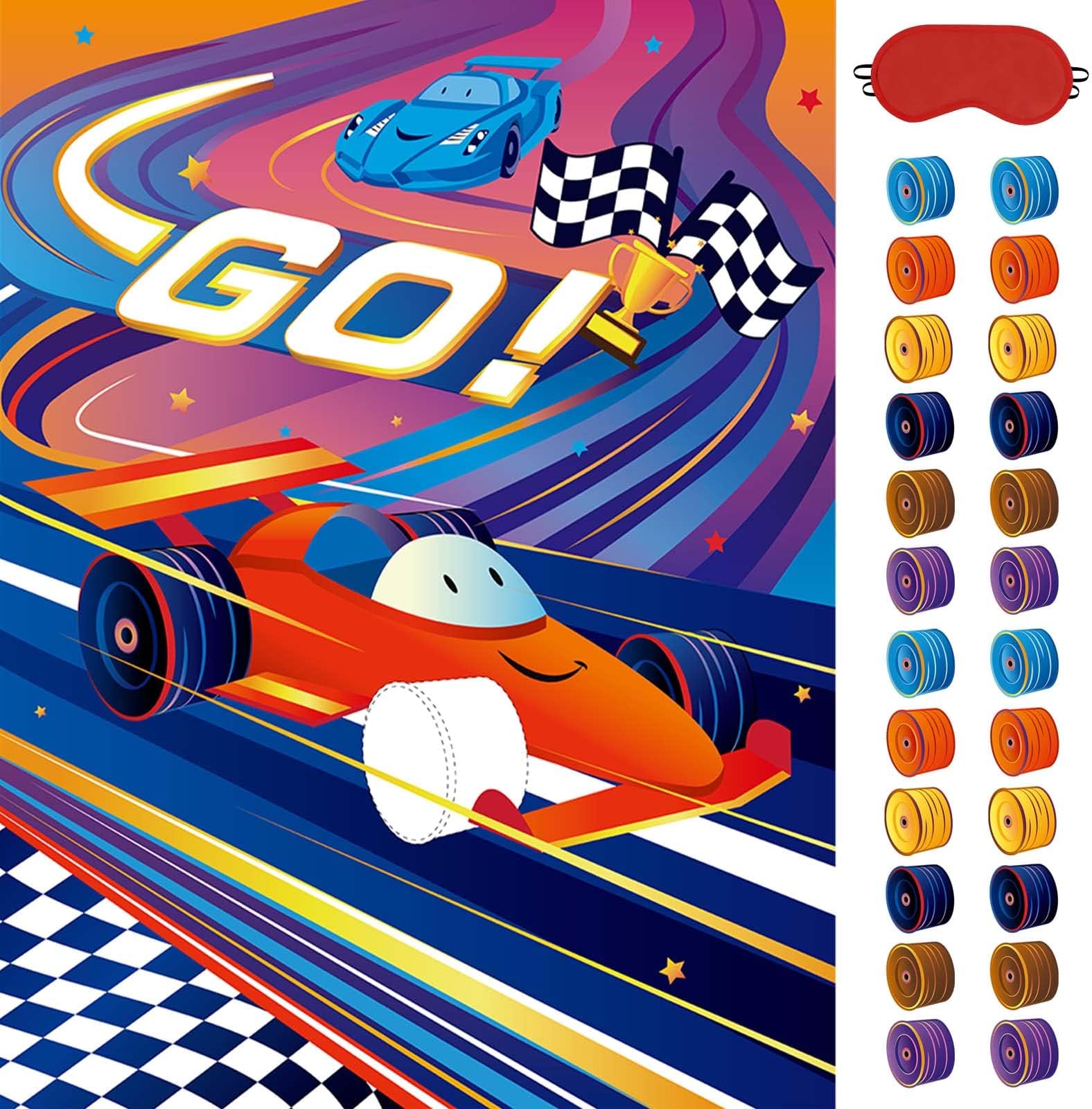 Amazon.com: WERNNSAI Pin The Wheels On The Car Games - Hot Wheels ...