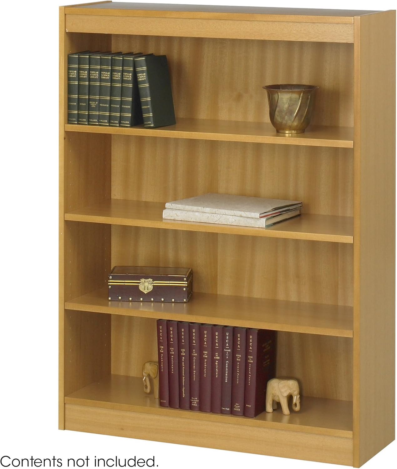 Safco 4-Shelf Square-Edge Veneer Bookcase, Light Oak : Amazon.ca: Home