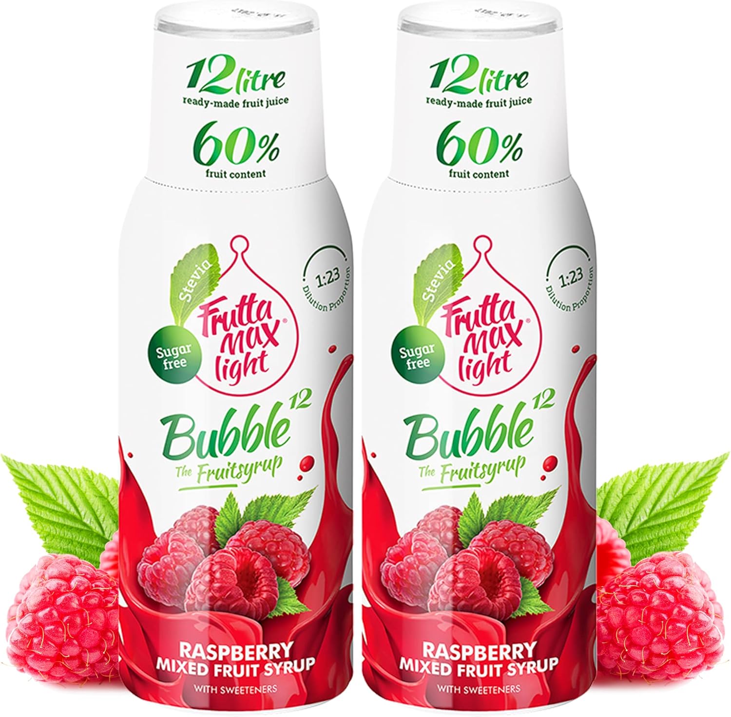 FruttaMax Sugar Free Raspberry Syrup - 60% Real Fruit | Low Calorie ...