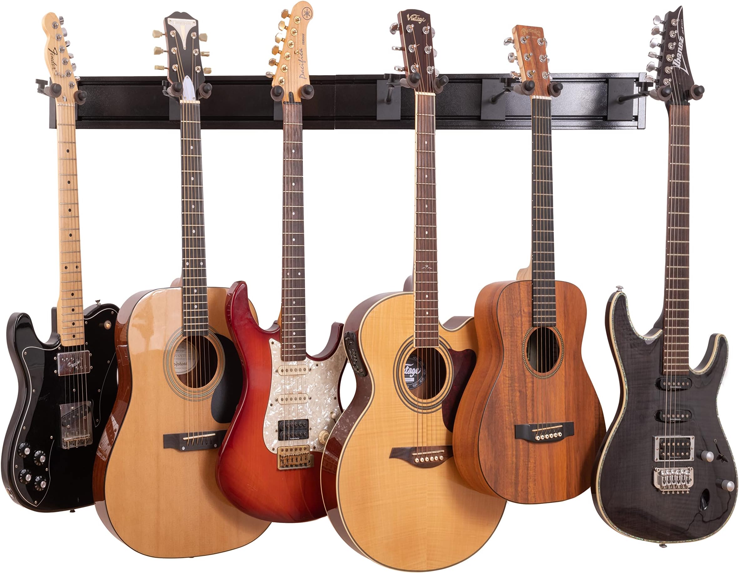 Guitar Lab Guitar Wall Mount - Guitar Rack for Multiple Guitars - 6 ...