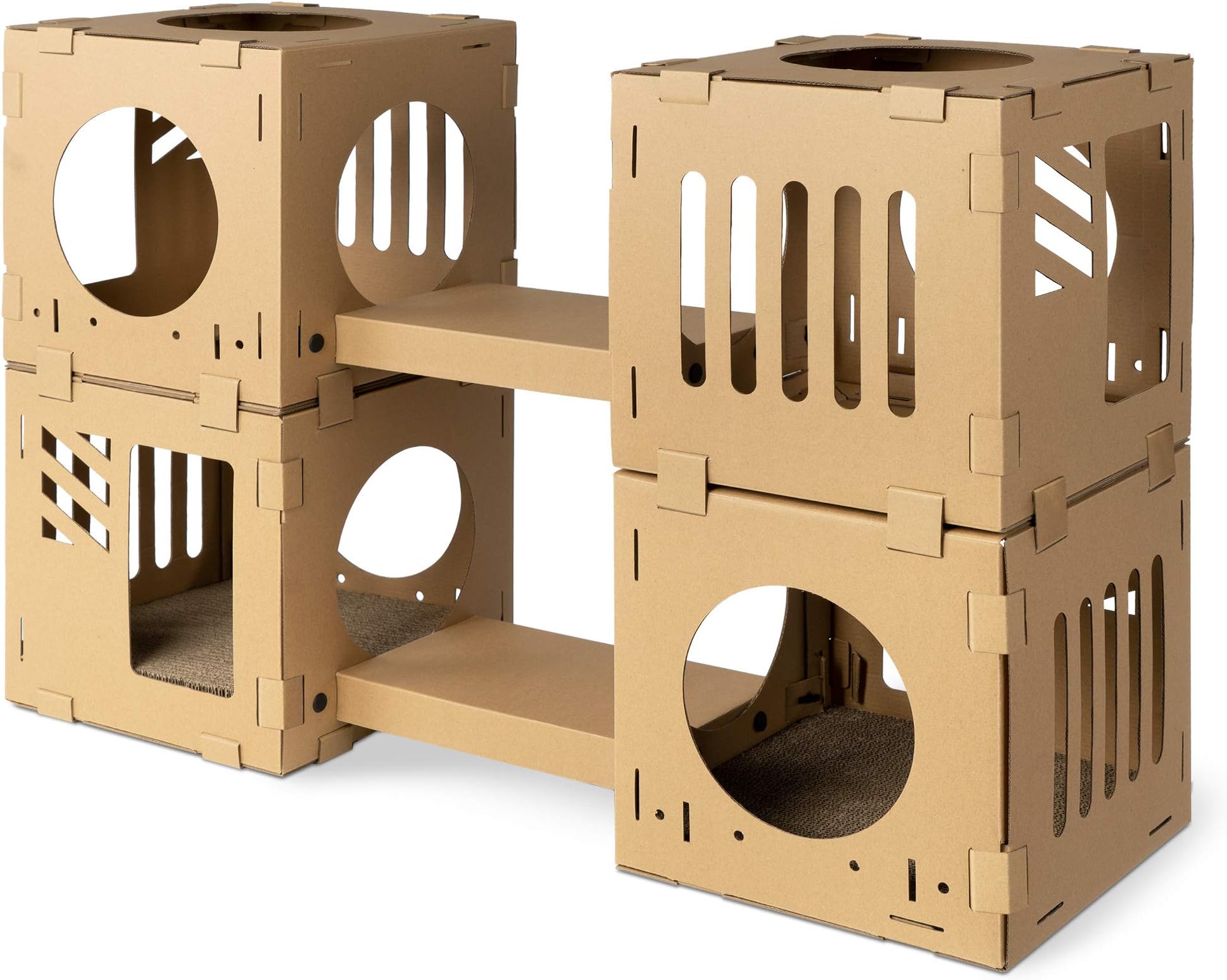 Amazon.com : Navaris Modular Cardboard Cat House - DIY Corrugated ...