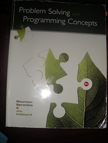 Problem Solving and Programming Concepts: Sprankle, Maureen, Hubbard, Jim: 9780132492645: Amazon ...