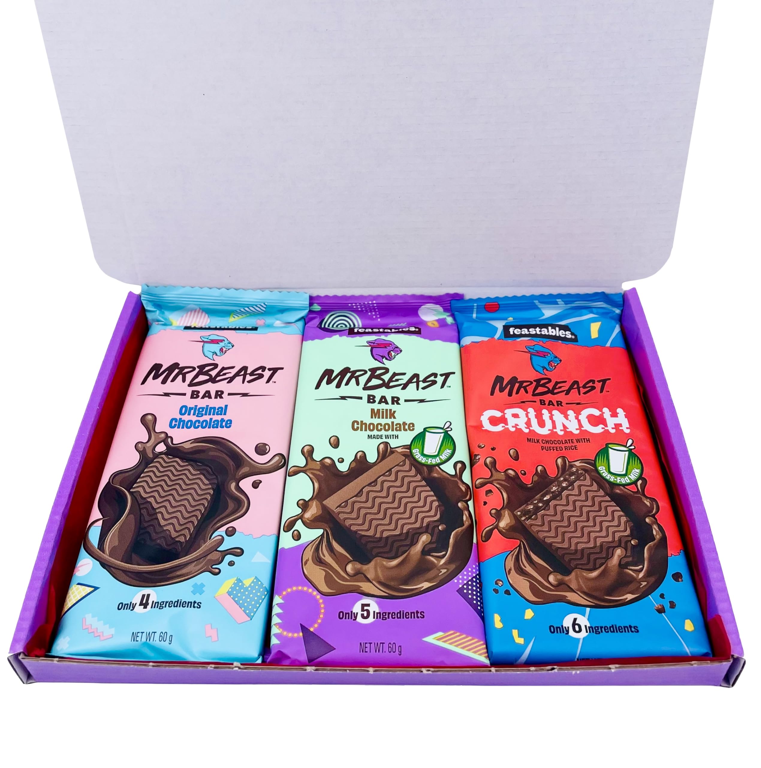 Mr Beast Feastables Chocolate Bar Gift Box Hamper Selection American ...