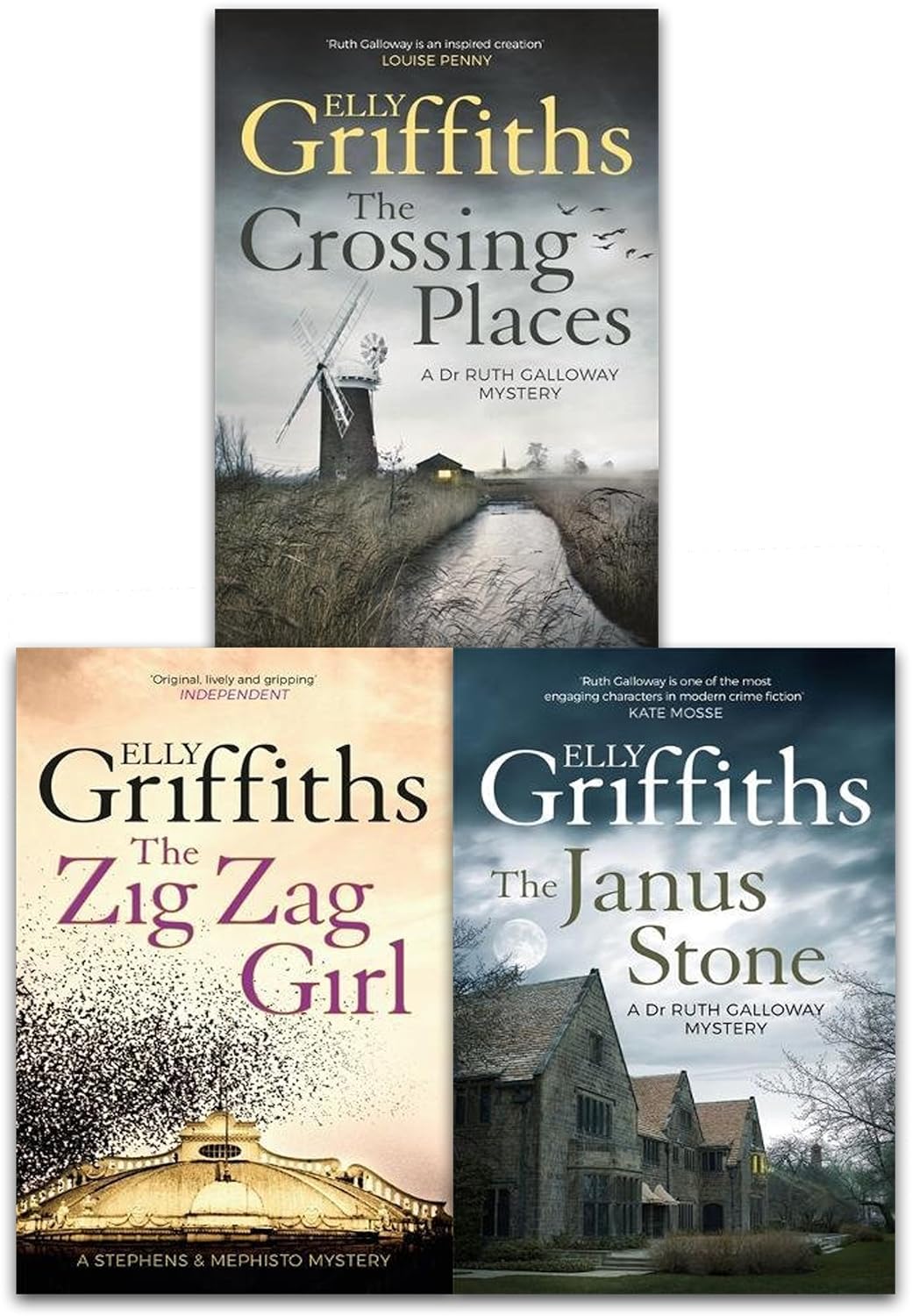 Elly Griffiths 3 Books Collection Set (The Crossing Places, The Janus ...