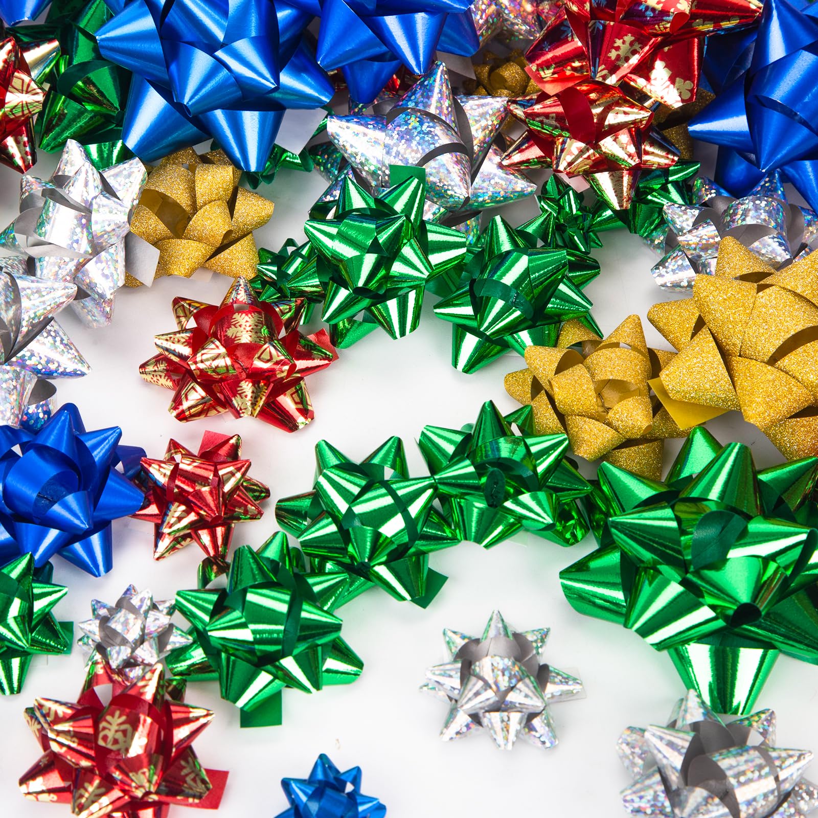 Snapklik.com : 100PCS Gift Wrapping Bows, Christmas Gift Bows Assorted ...