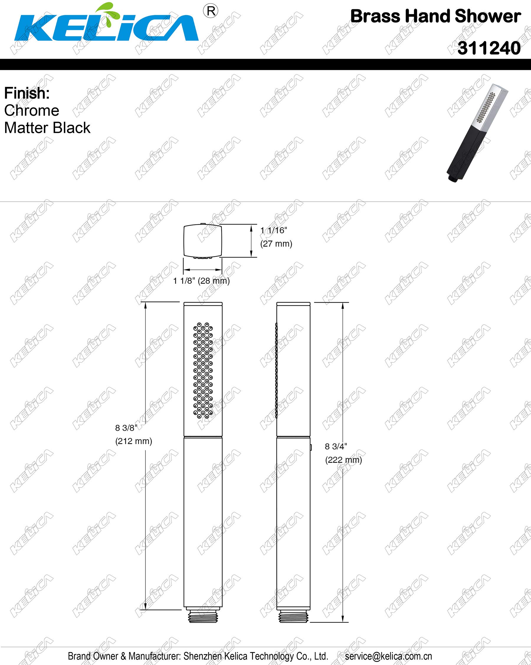 Snapklik.com : Kelica Solid Brass Square Water Saving WaterSence ...