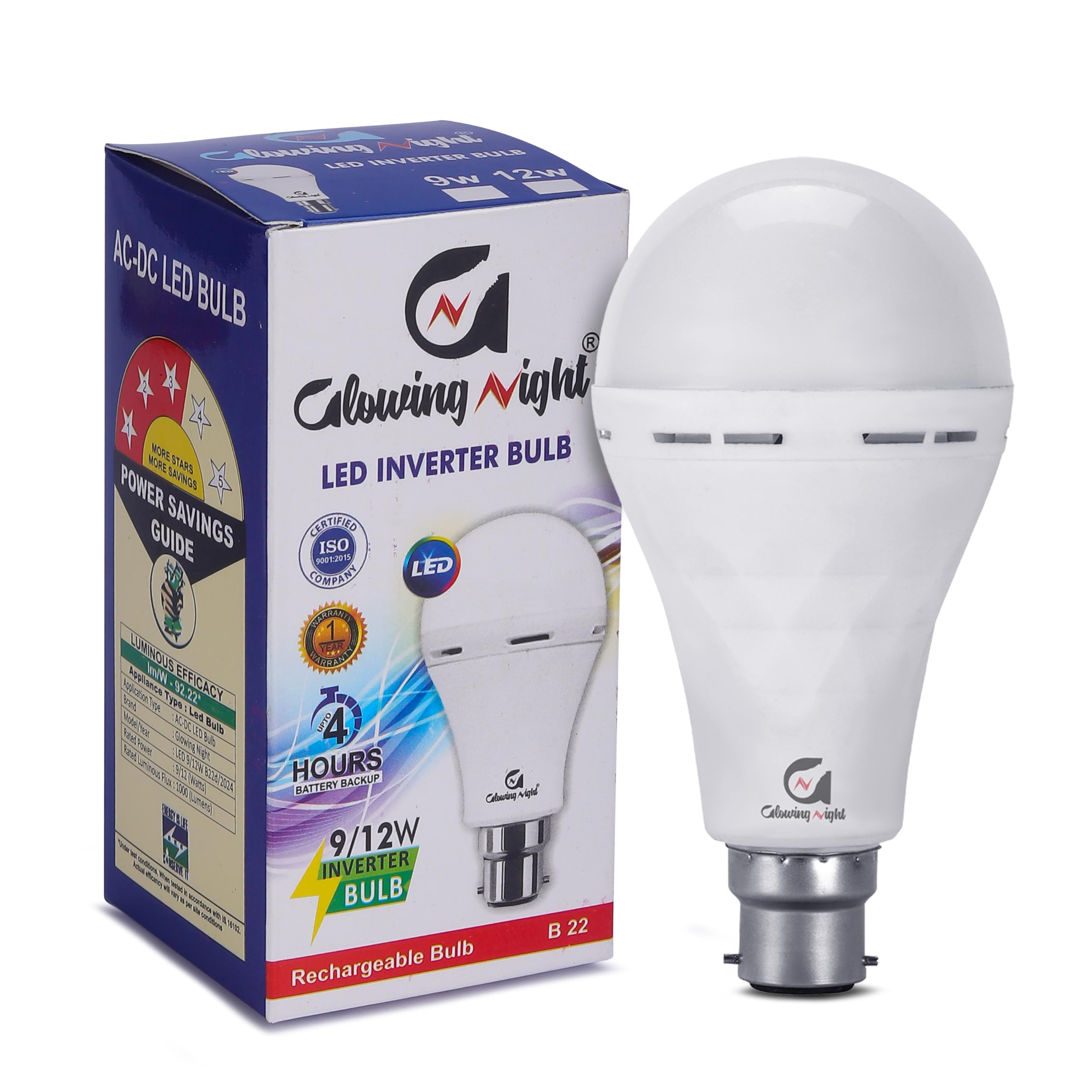 Buy Glowing Night Led Inverter Bulb | 12 Watt Emergency Ligth For Home ...