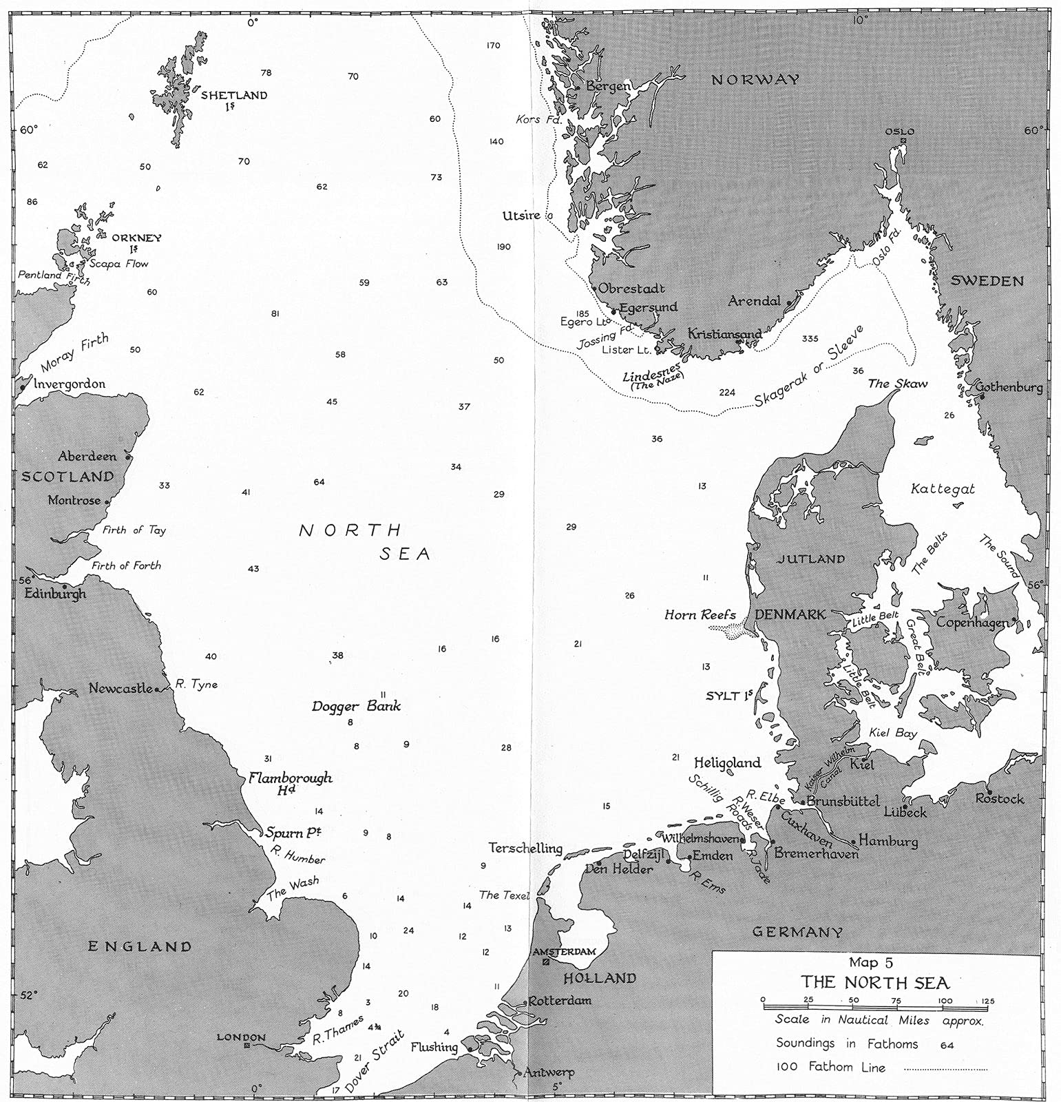 Map Of Europe North Sea