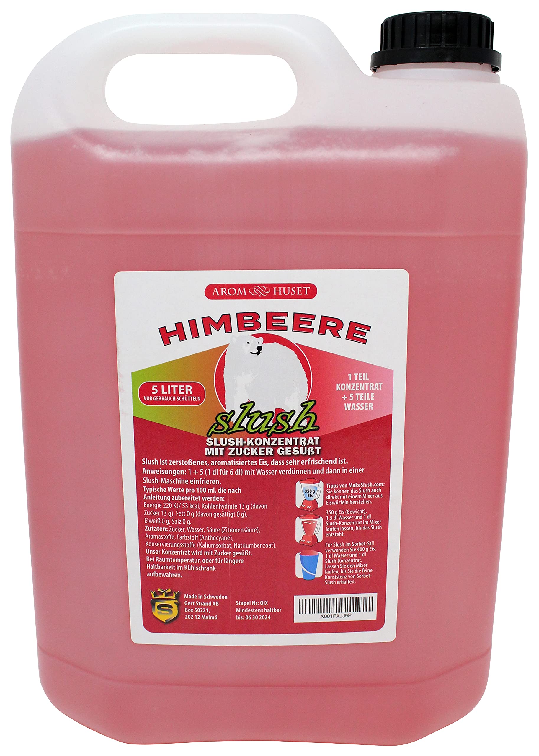 Buy Raspberry Slush Concentrate - 5L - Aromhuset Raspberry Slush ...