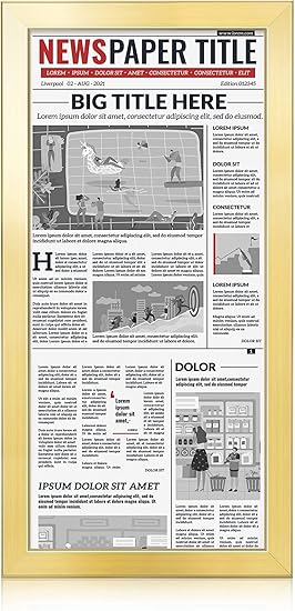 Amazon.com - LaVie Home 11x22 Newspaper Frame - Gold with High ...