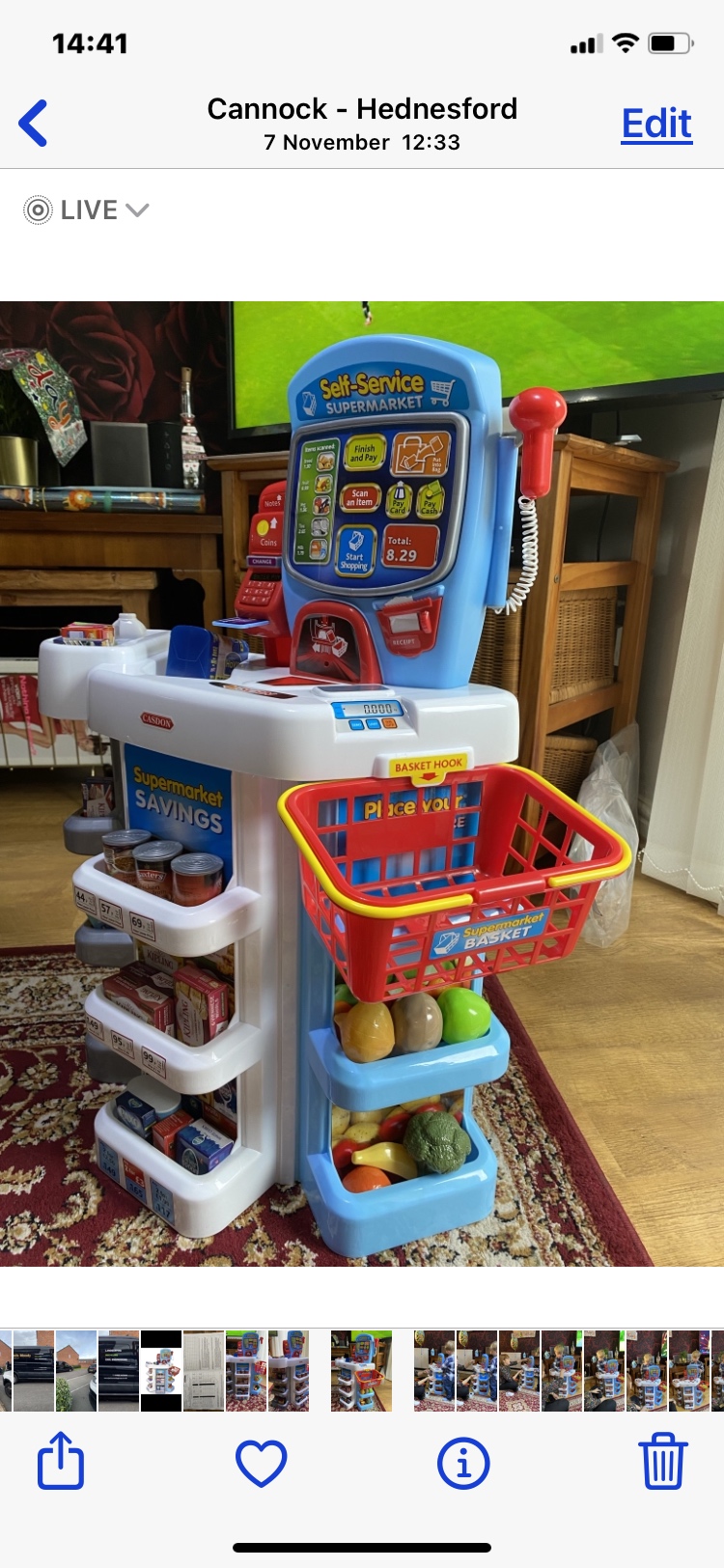 Casdon Self-Service Supermarket | Large Interactive Checkout Toy For ...