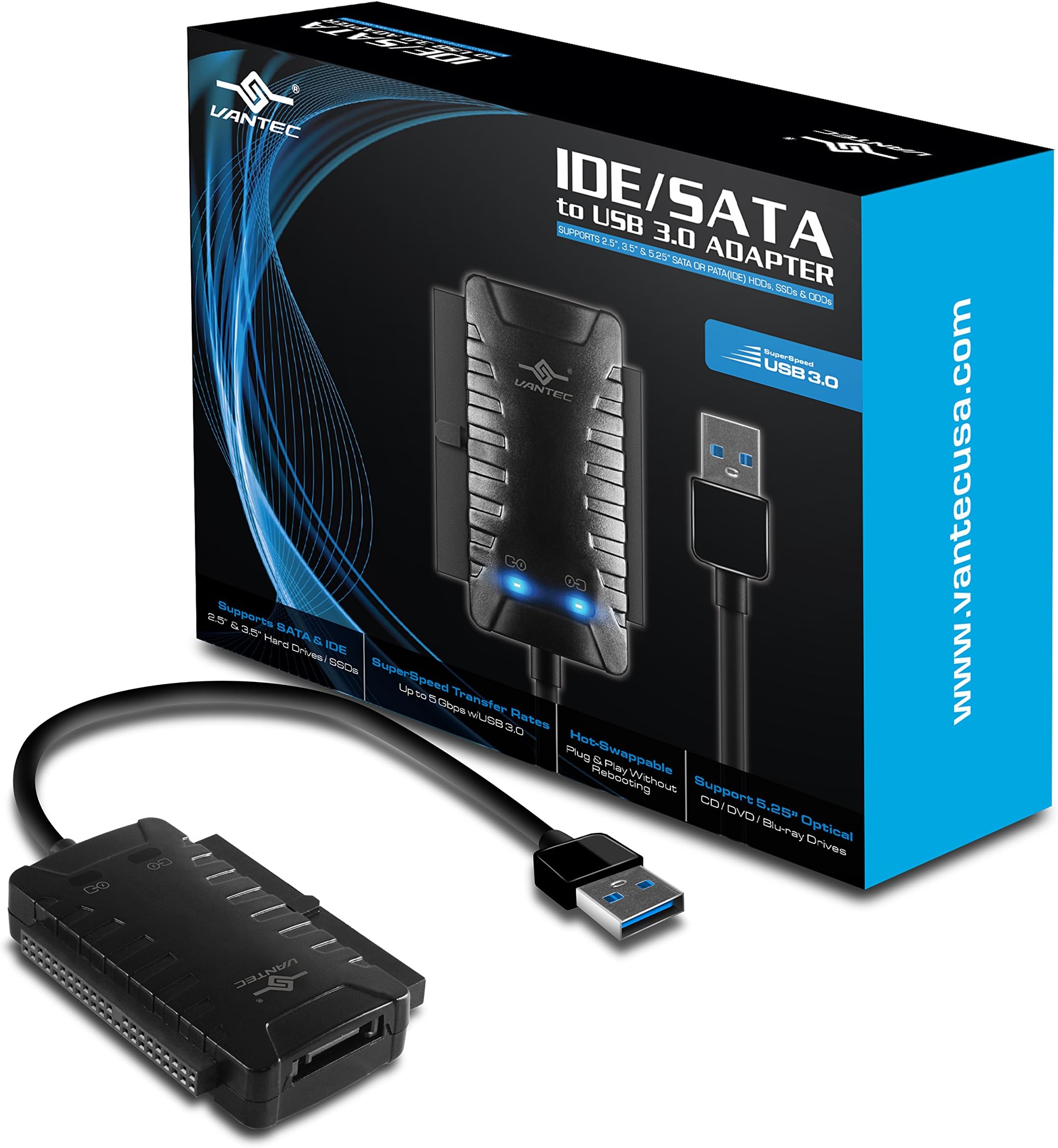 Amazon.com: Vantec SATA/IDE TO USB 3.0 Adapter (CB-ISA225-U3) : Electronics