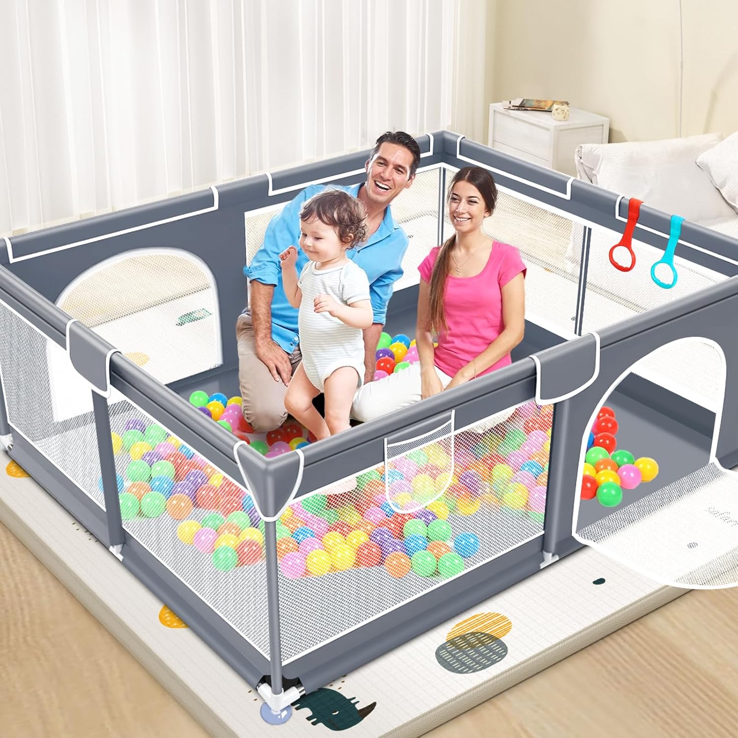 Amazon.com : ChlorStar Baby Playpen, Baby Playard for Babies and ...