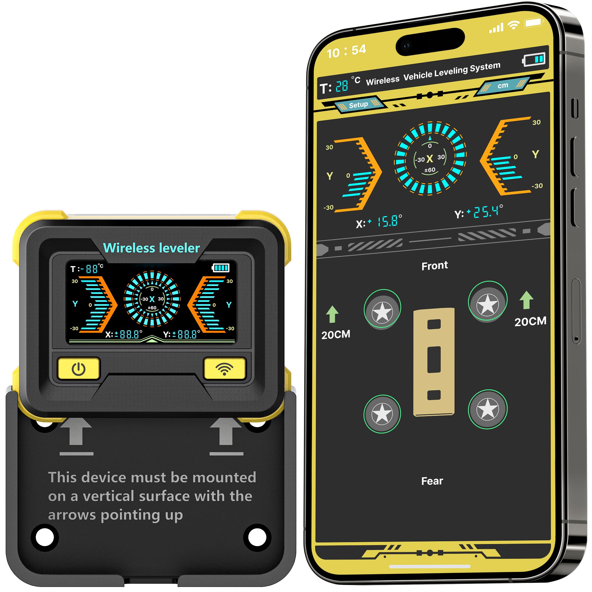 Amazon.com: GianToucan Wireless RV Leveling System for Real-Time ...