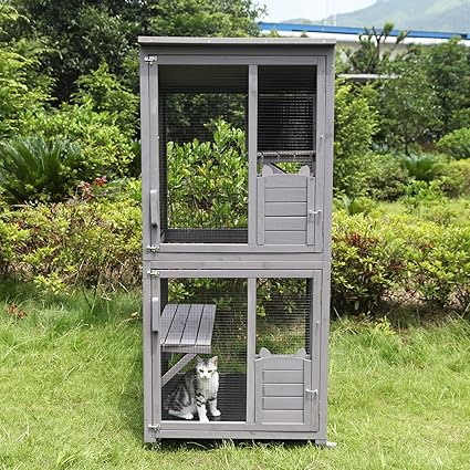 Grande cage à chat en bois pour l'extérieur et l'intérieur - Grand ...