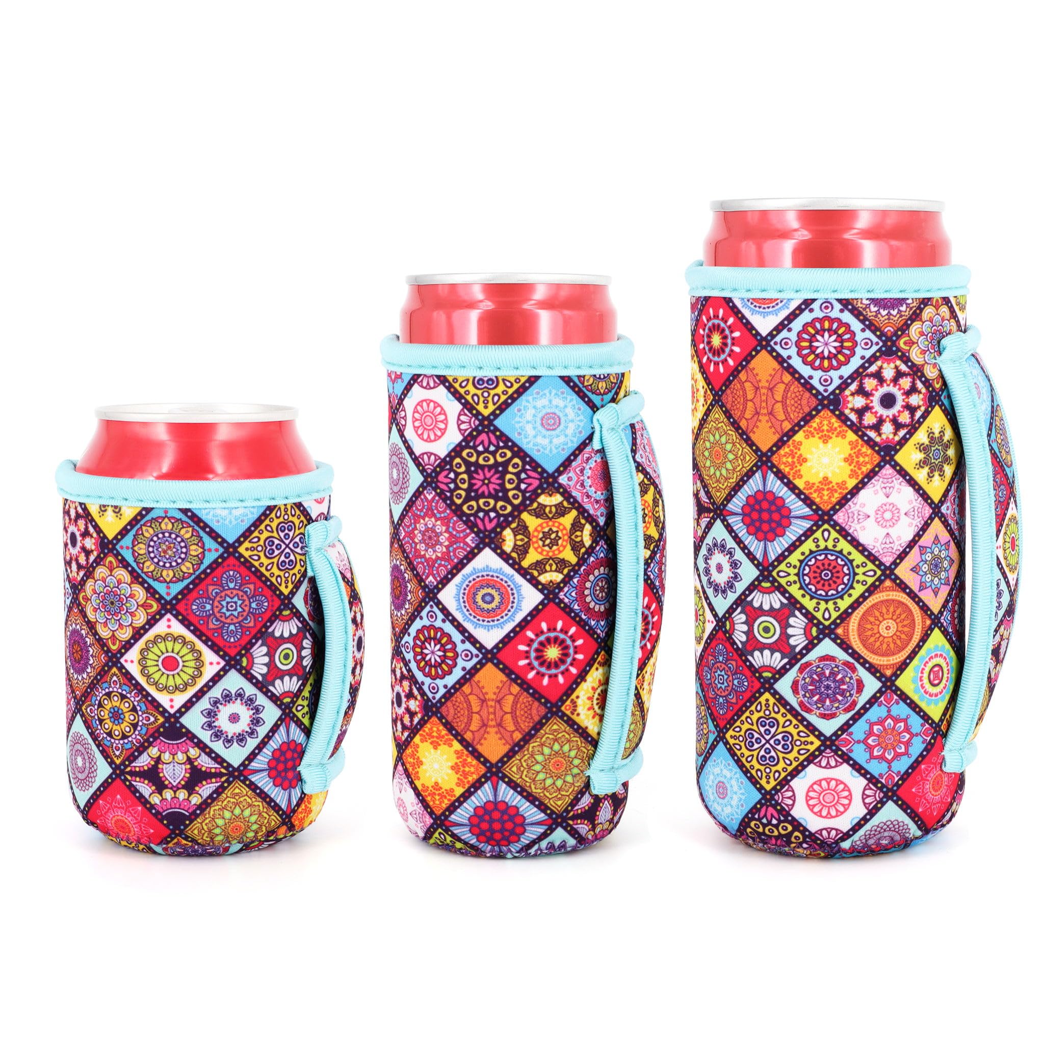 Snapklik.com : 3 Pack Reusable Neoprene Insulated Can Sleeve