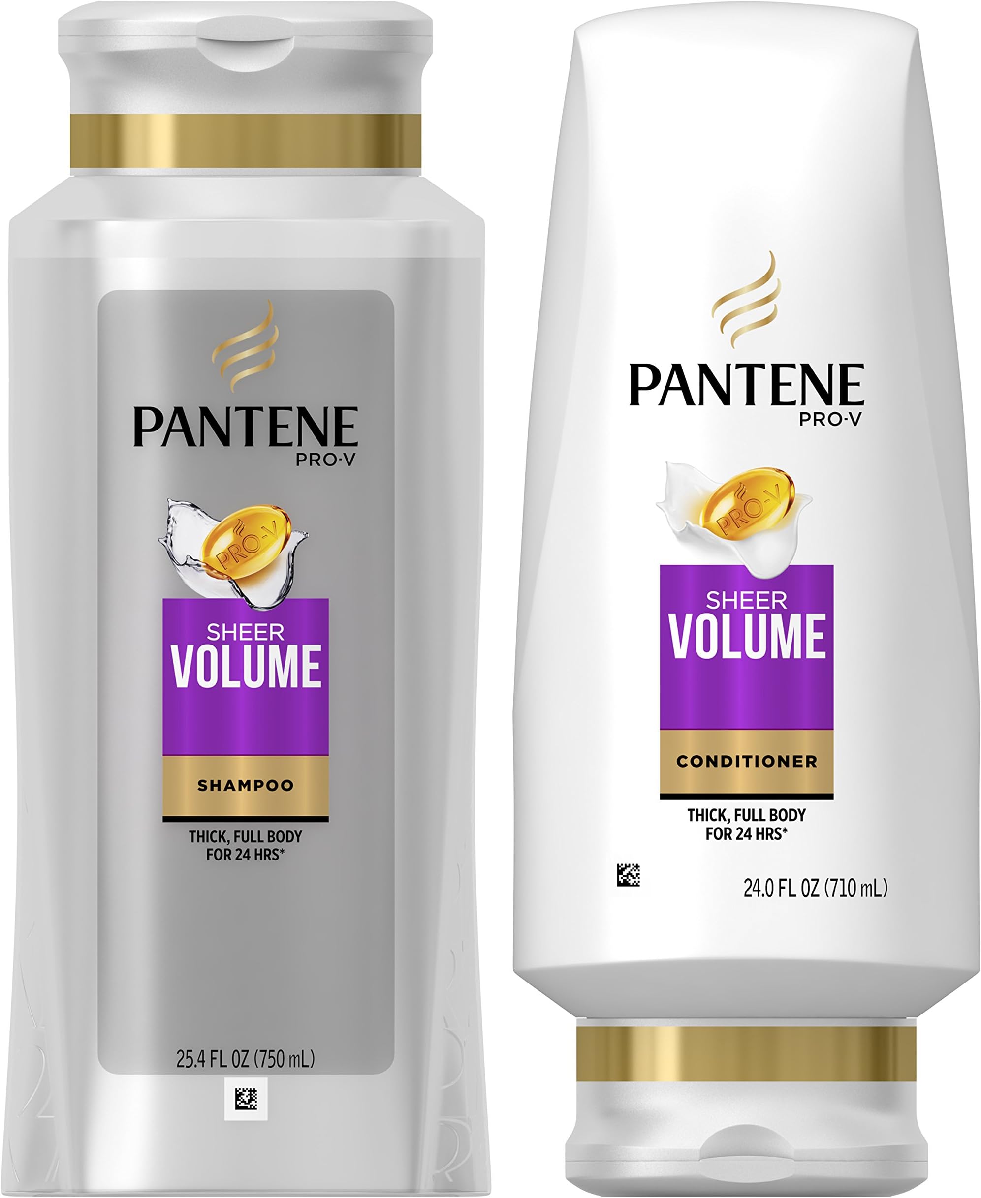 Amazon.com : Pantene, Shampoo, Pro-V Sheer Volume for Fine Hair, 25.4 ...