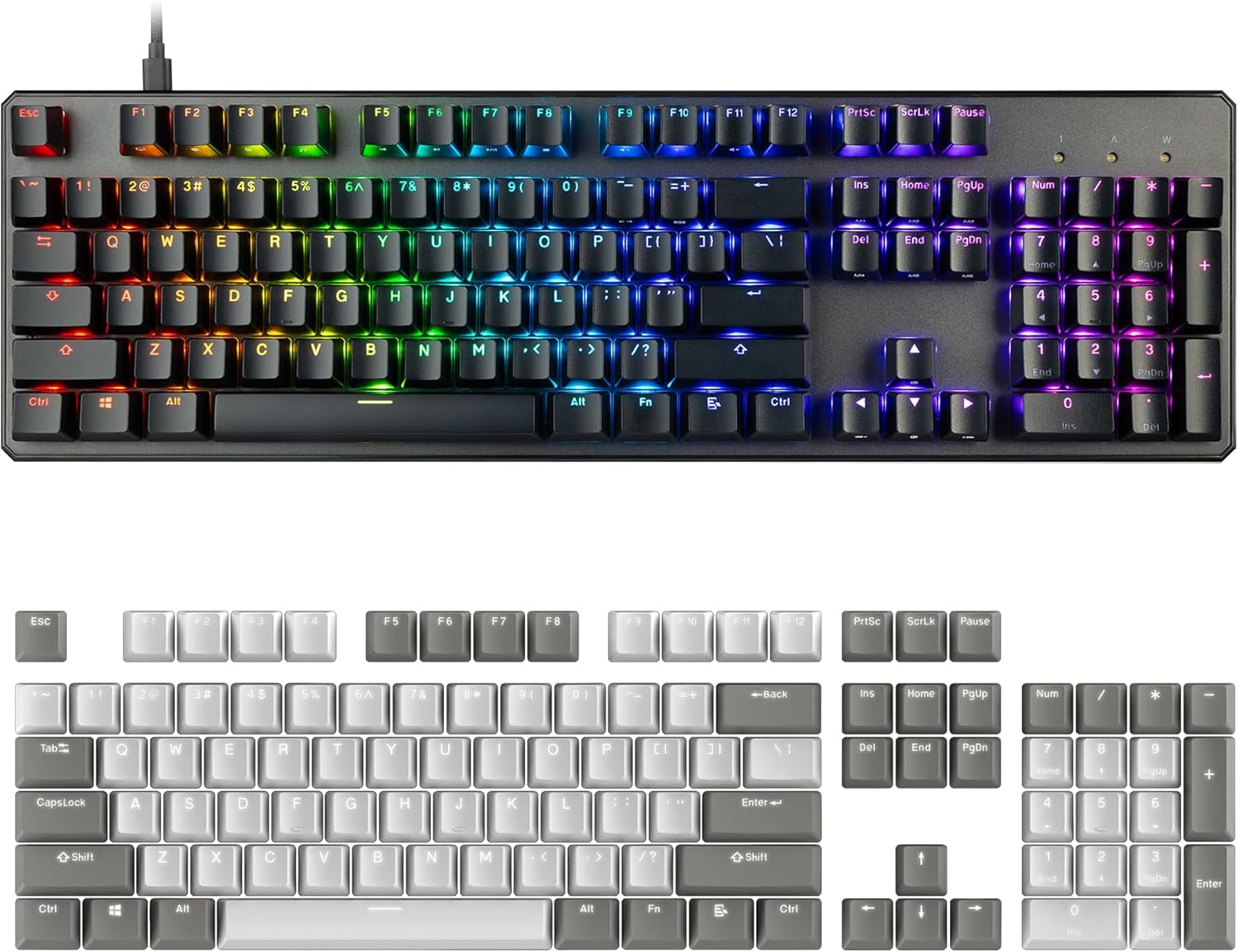 Amazon.com: TECWARE Phantom+ 104 Full Size Mechanical Keyboard W ...