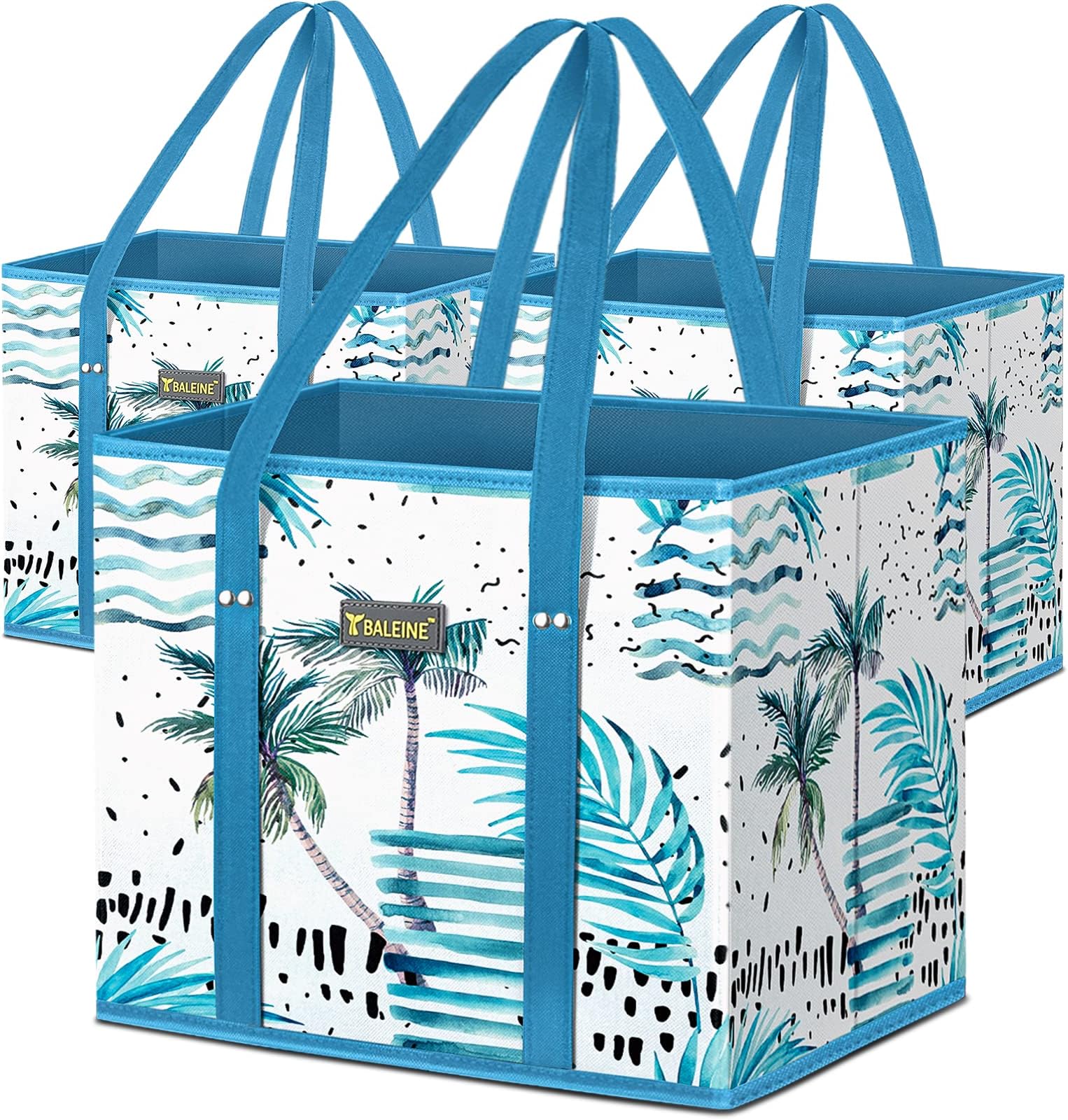 Amazon.com: BALEINE 3Pk Reusable Grocery Bags + 4Pk Reusable Grocery ...