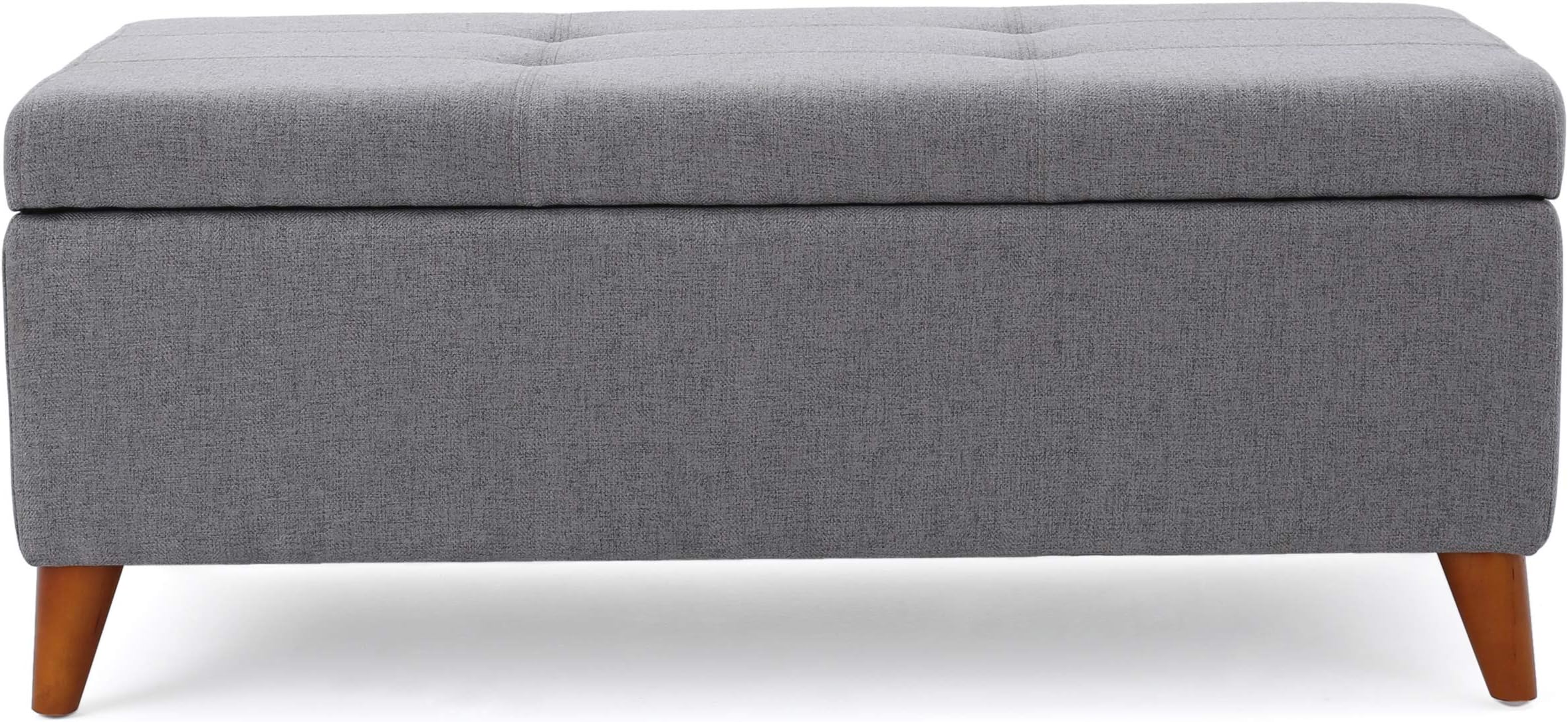 Amazon.com: HomePop Large Upholstered Rectangular Storage Ottoman Bench ...