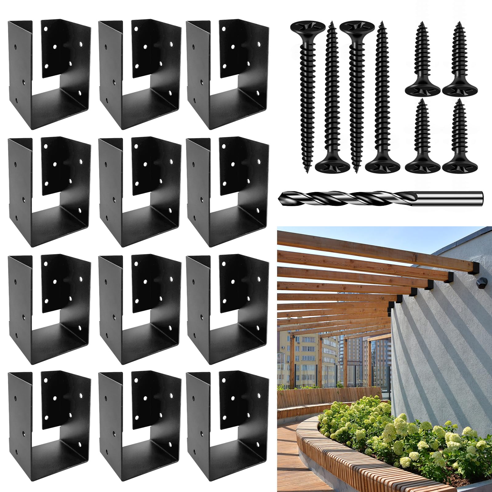 Amazon.com: DEVALLEY Concealed Joist Hanger Brackets, Woodwork ...