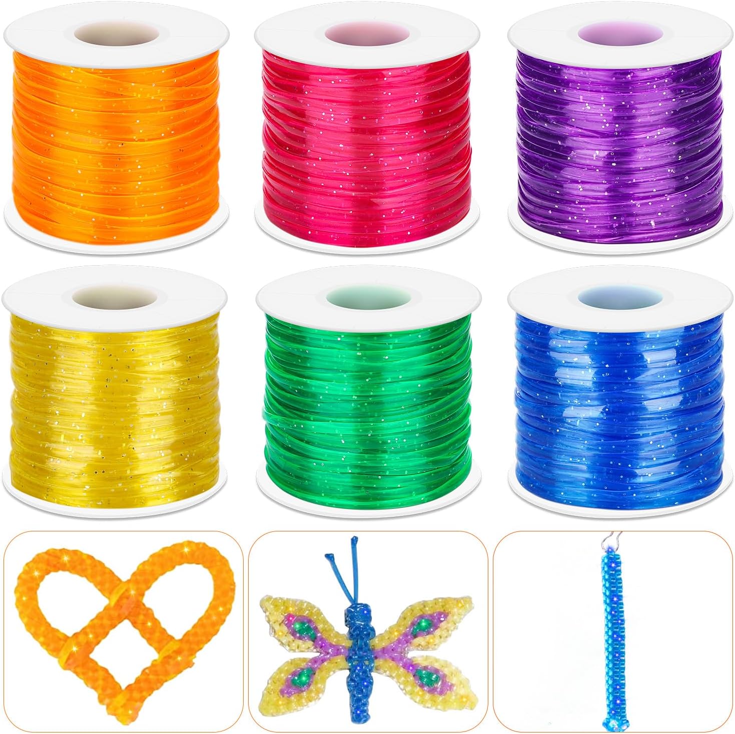 Amazon.com: Plastic Lanyard String, Mckanti 12 Packs Plastic Lacing ...