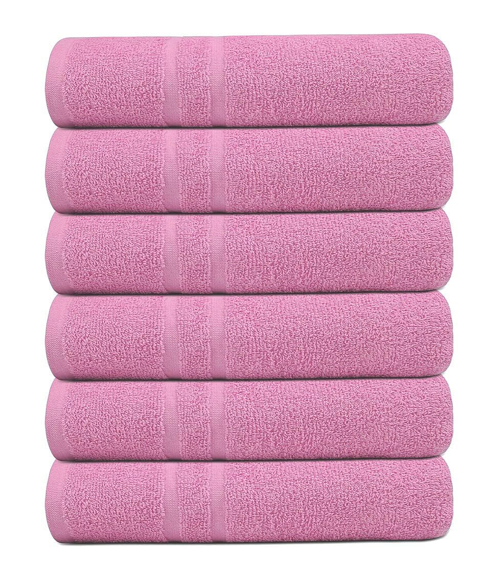 Amazon.com: Pristine Linen Premium Bath Towel Set, 24 x 48 Pack of 6 ...