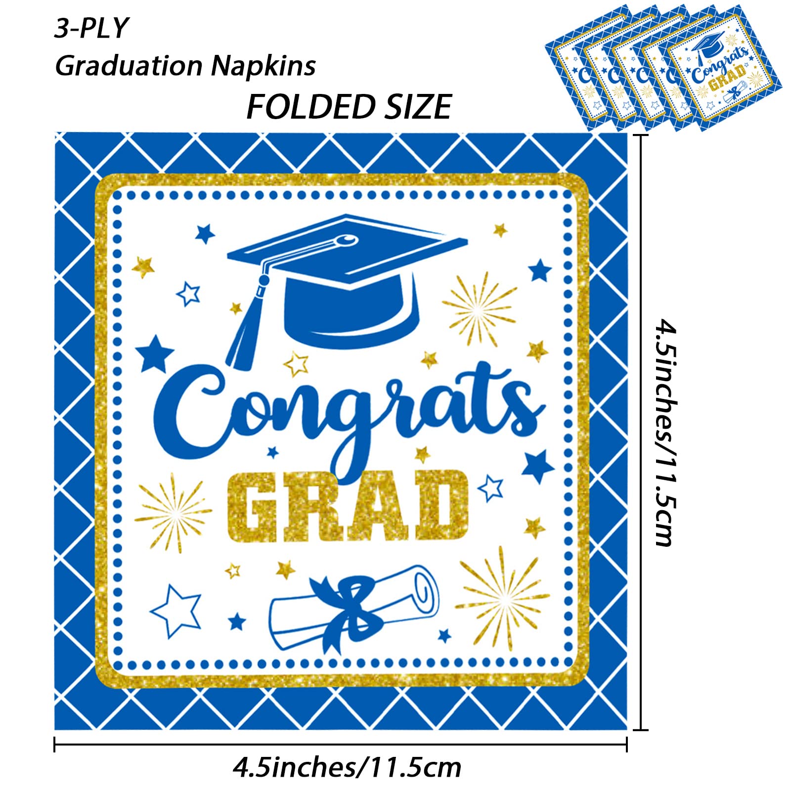 Snapklik.com : Congrats Grad Napkins For Graduation Party Supplies 2025 ...
