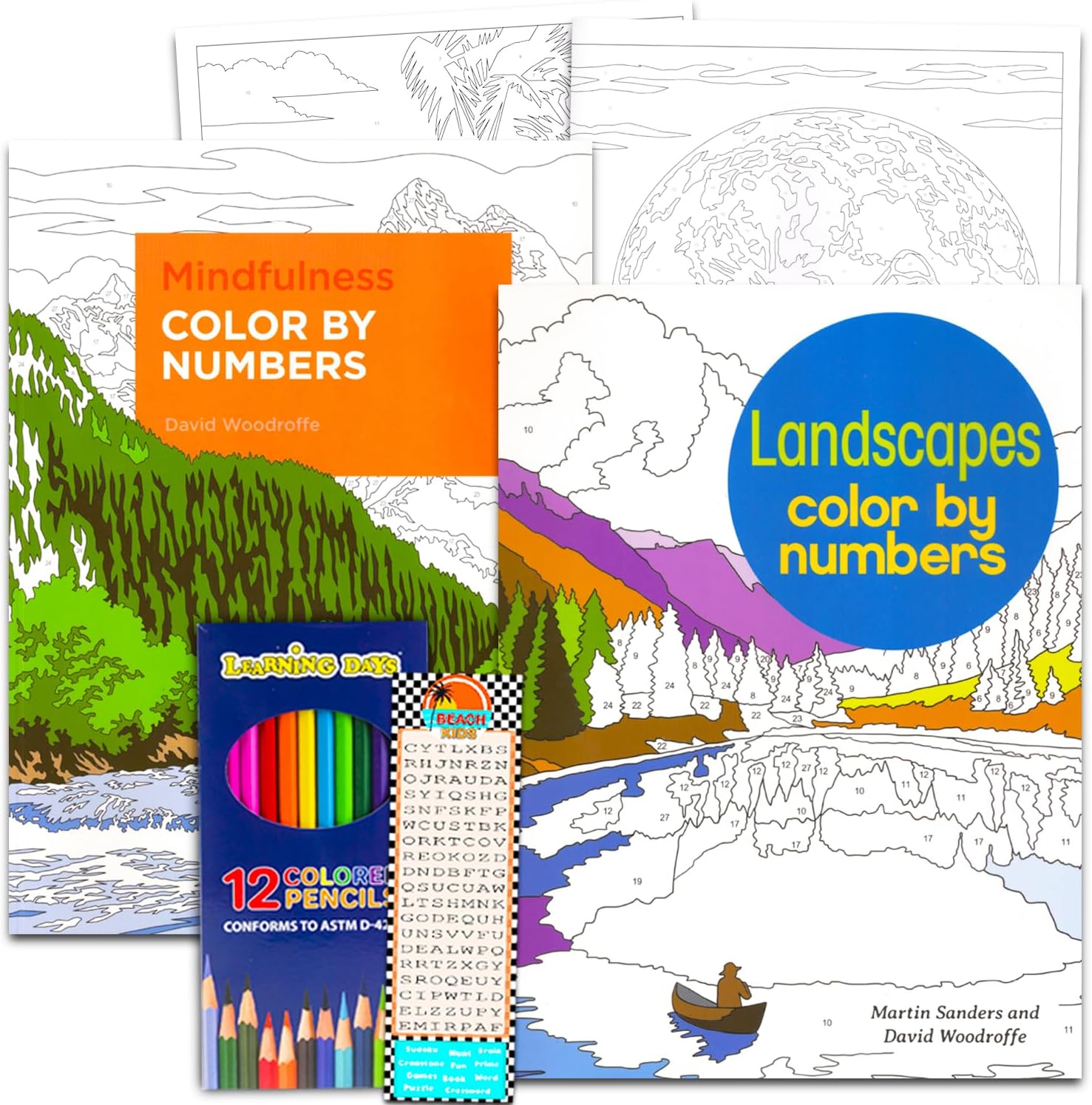Amazon.com - Adult Coloring Book Set - Bundle with 2 Advanced Color by ...