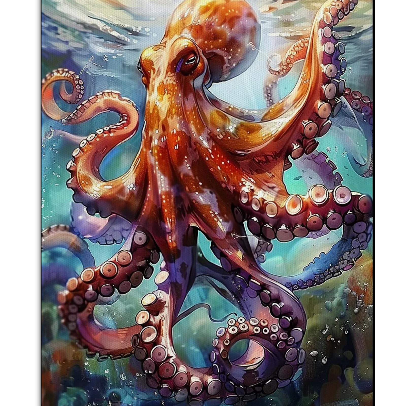 Octopus Oil Painting Octopus Sketch And Oil Painting. | KATY JADE