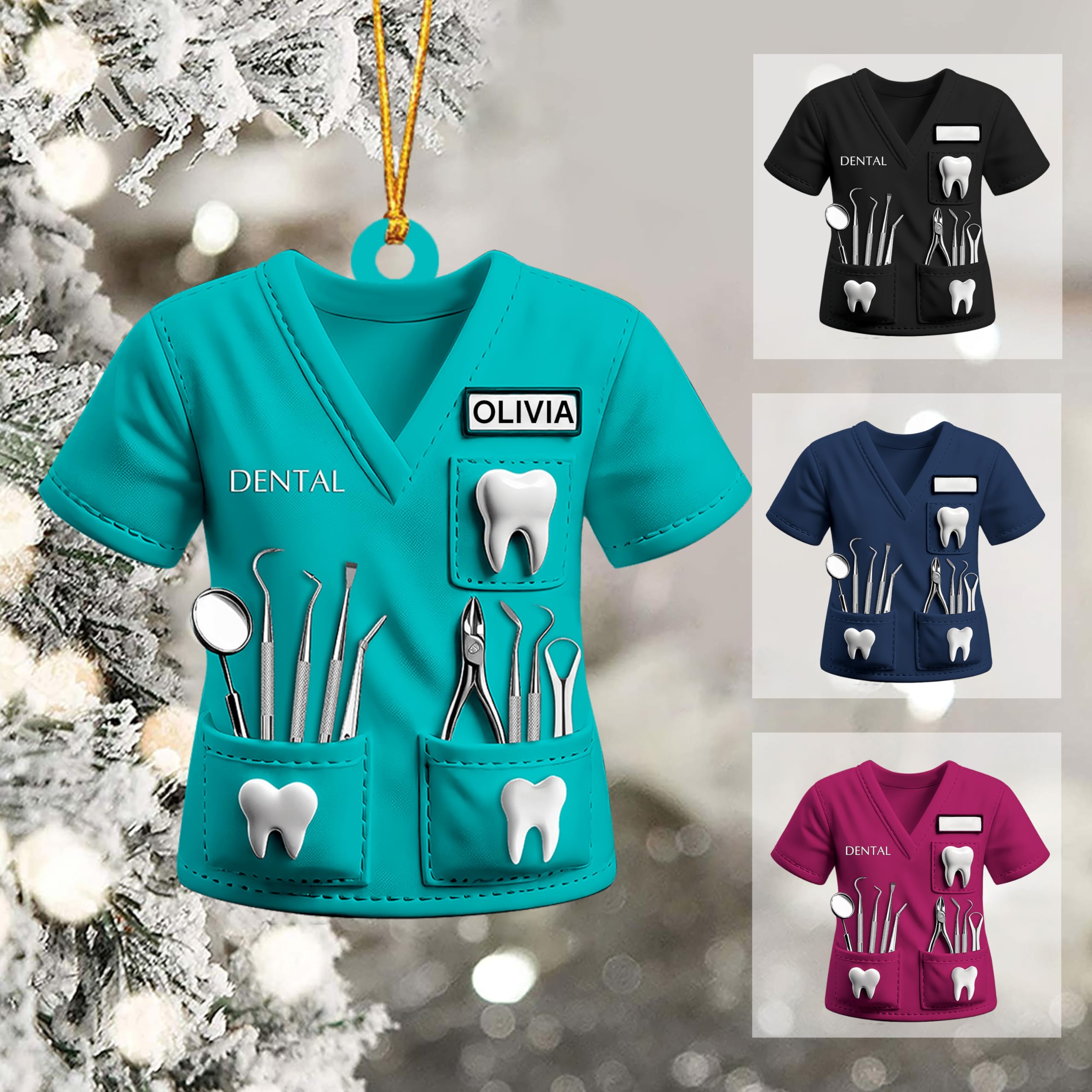 Amazon.com: Personalized Dentist Christmas Ornament, Dental Ornament ...