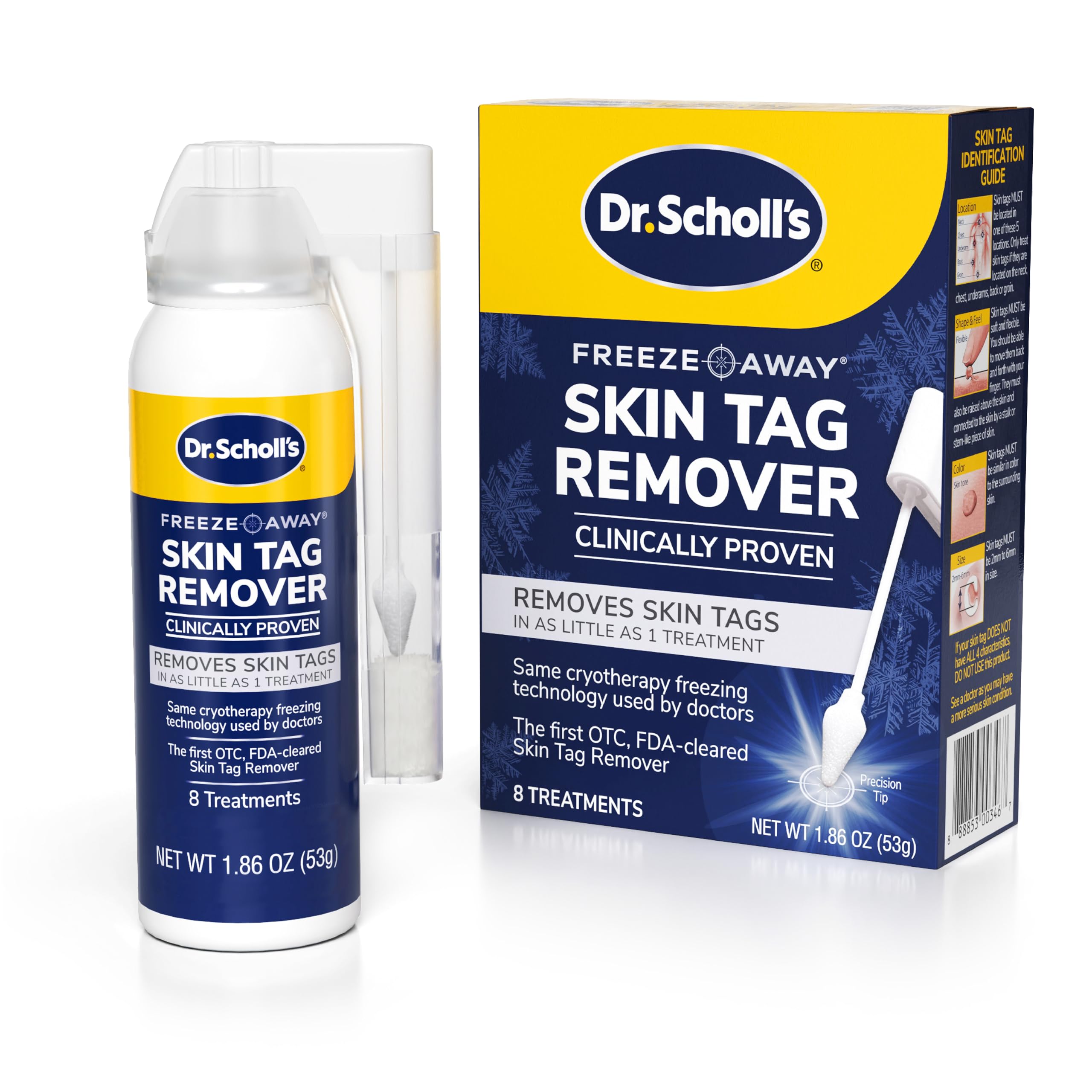 Dr. Scholl's Freeze Away SKIN TAG REMOVER, 8 Ct // Removes Skin Tags in ...