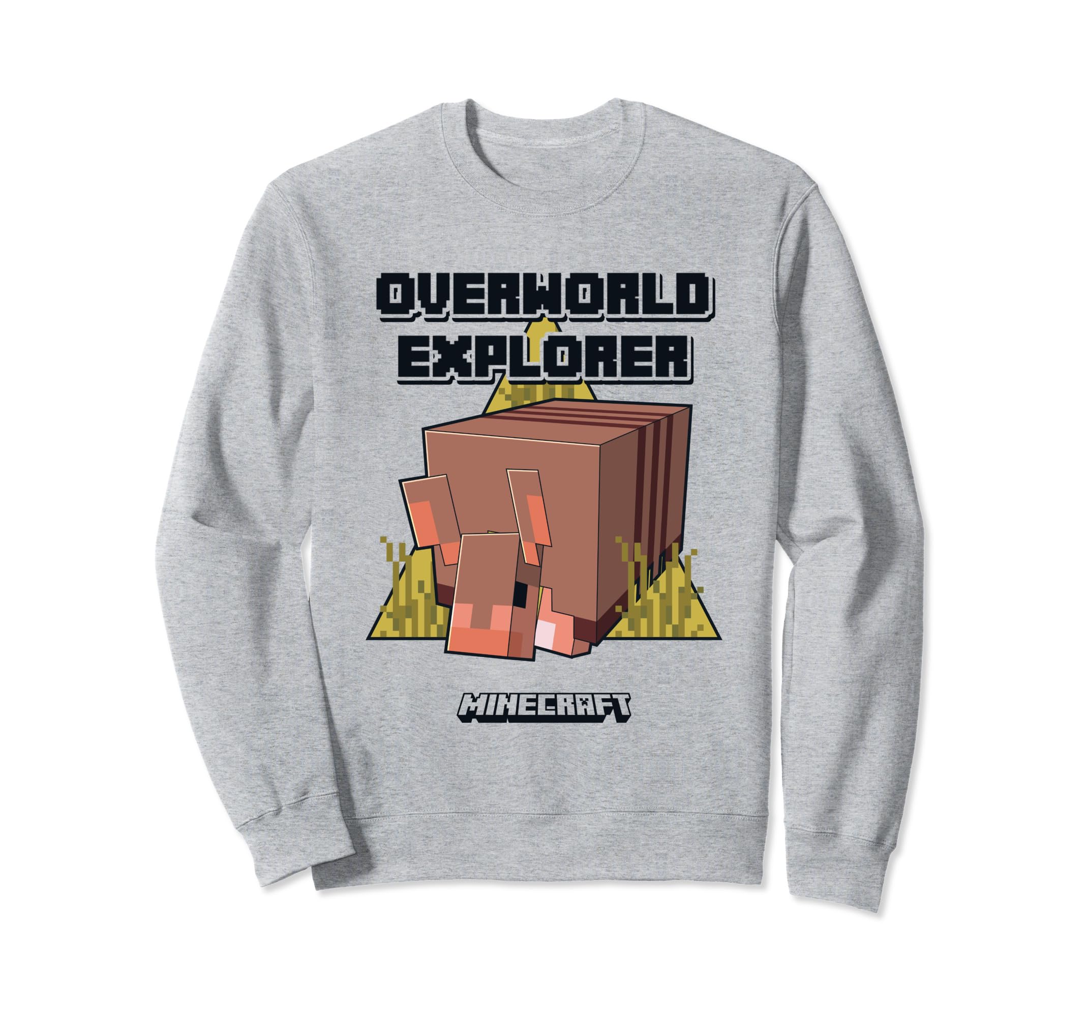 Amazon | Minecraft Overworld Explorer Armadillo Logo トレーナー | トレーナー・パーカー 通販
