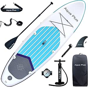 Aqua Plus 6inches Thick Inflatable SUP for All Skill Levels Stand Up ...