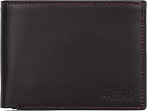 Amazon.com: Bifold Wallets for Men - Slim Real Leather Minimalist Front ...