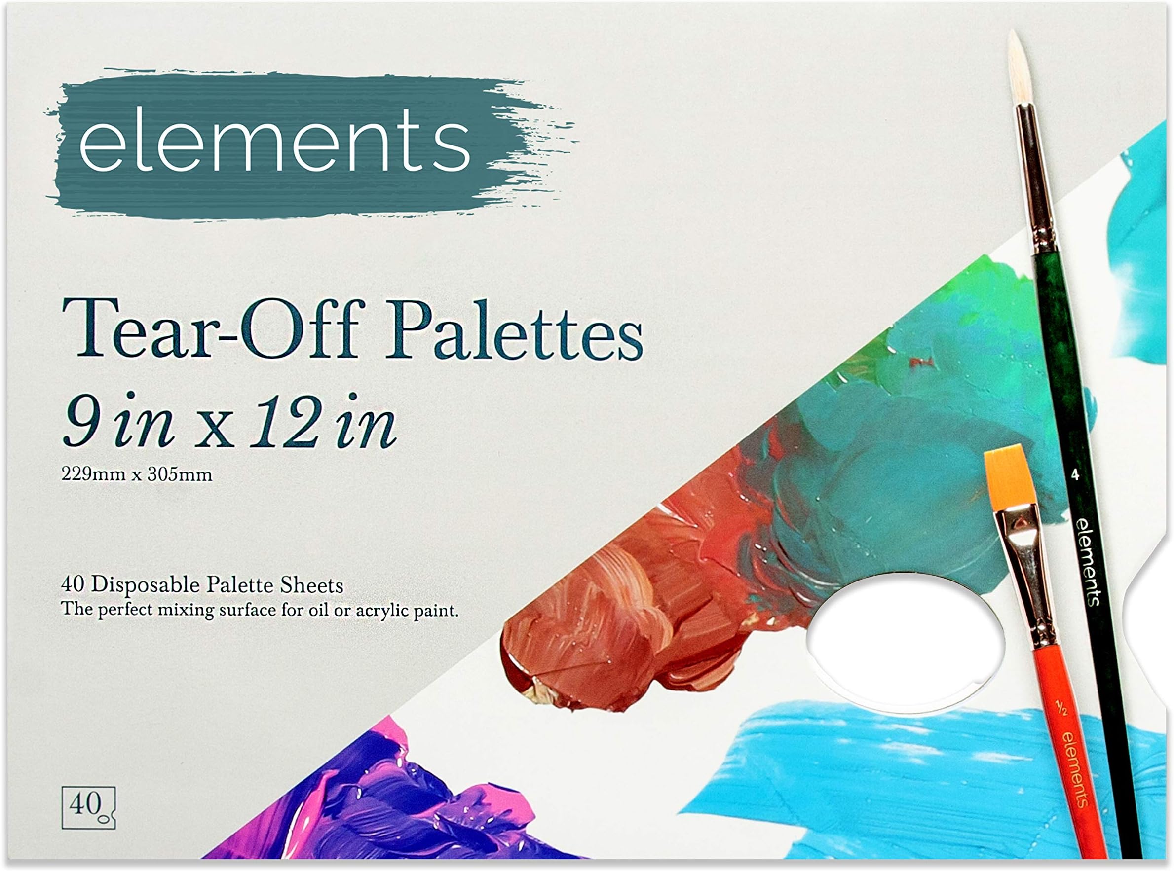Elements Tear Off Palette - 40 Disposable Painting Palette Sheets ...
