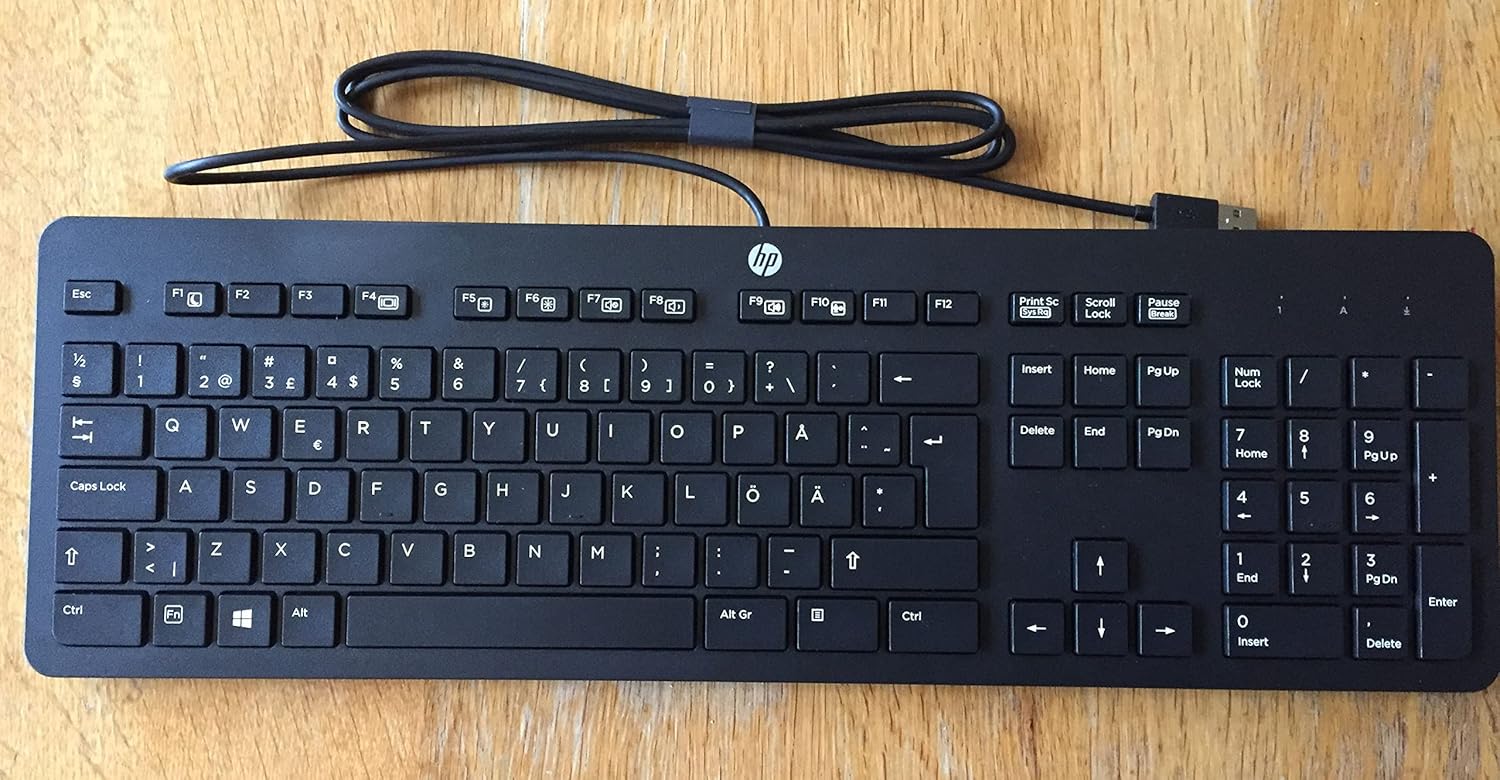HP N3R87AA#ABS - USB Slim Business Keyboard (USB Business Slim Keyboard ...